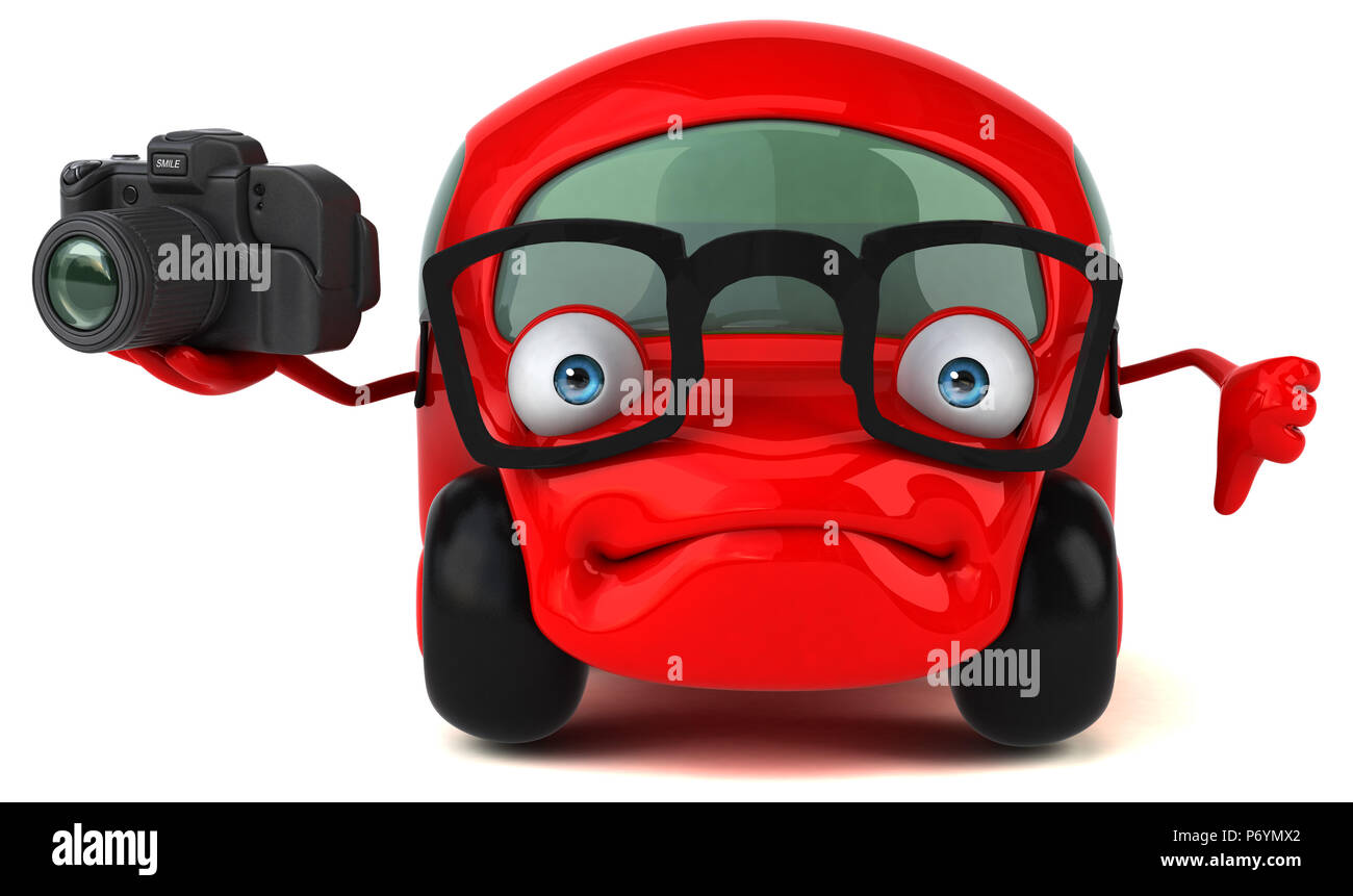 Fun car - 3D Illustration Stock Photo - Alamy