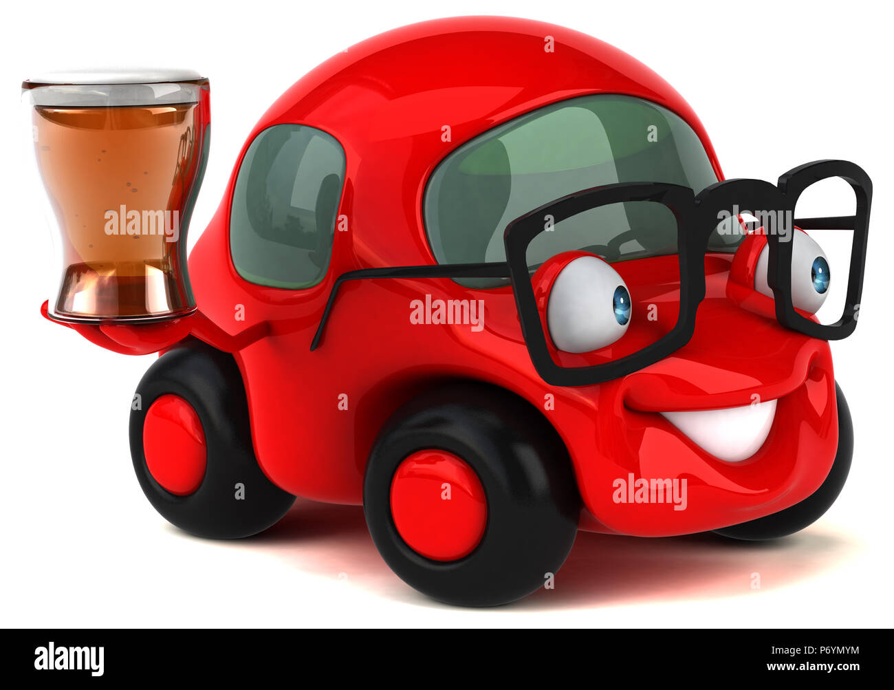 Fun car - 3D Illustration Stock Photo - Alamy