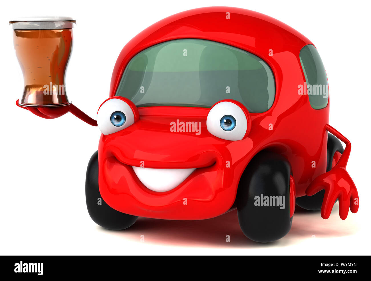 Fun car - 3D Illustration Stock Photo - Alamy