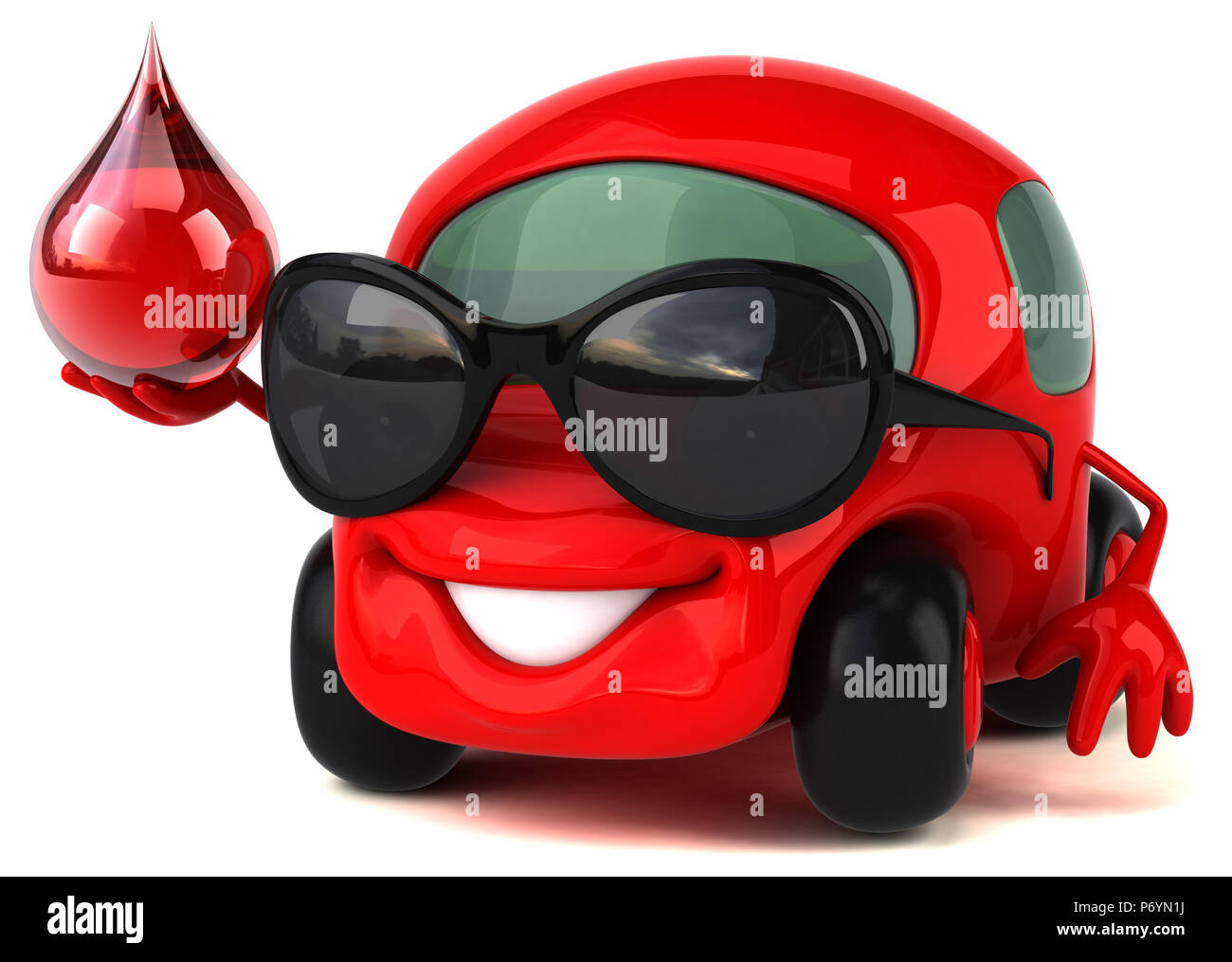 Fun car - 3D Illustration Stock Photo - Alamy