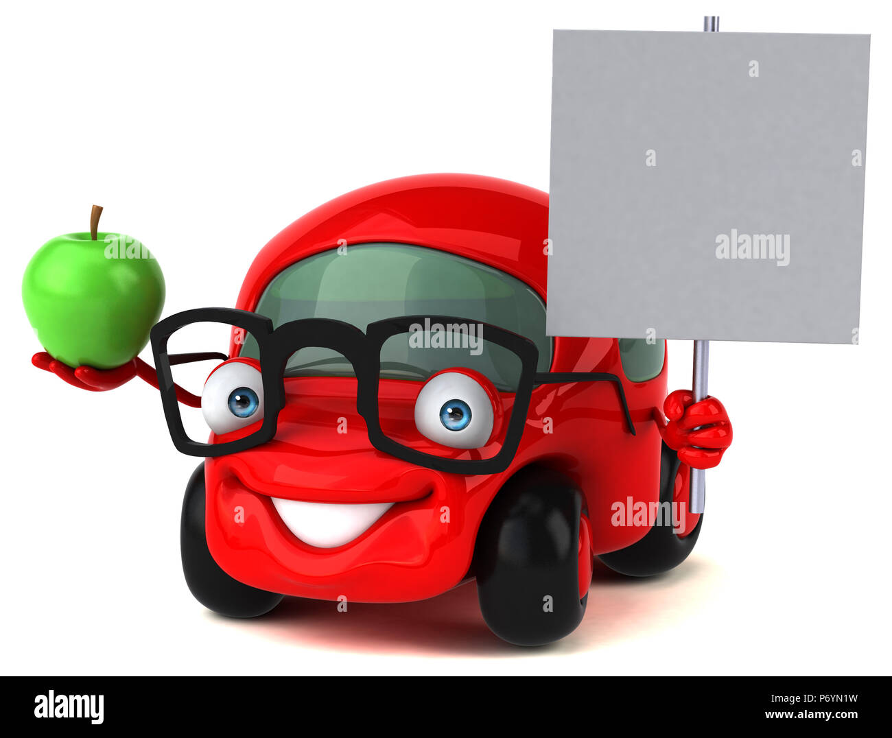 Fun car - 3D Illustration Stock Photo - Alamy