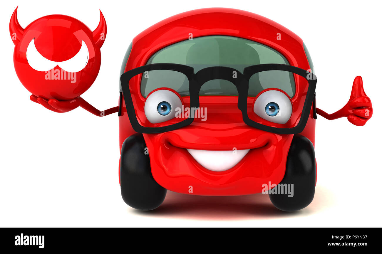 Fun car - 3D Illustration Stock Photo - Alamy