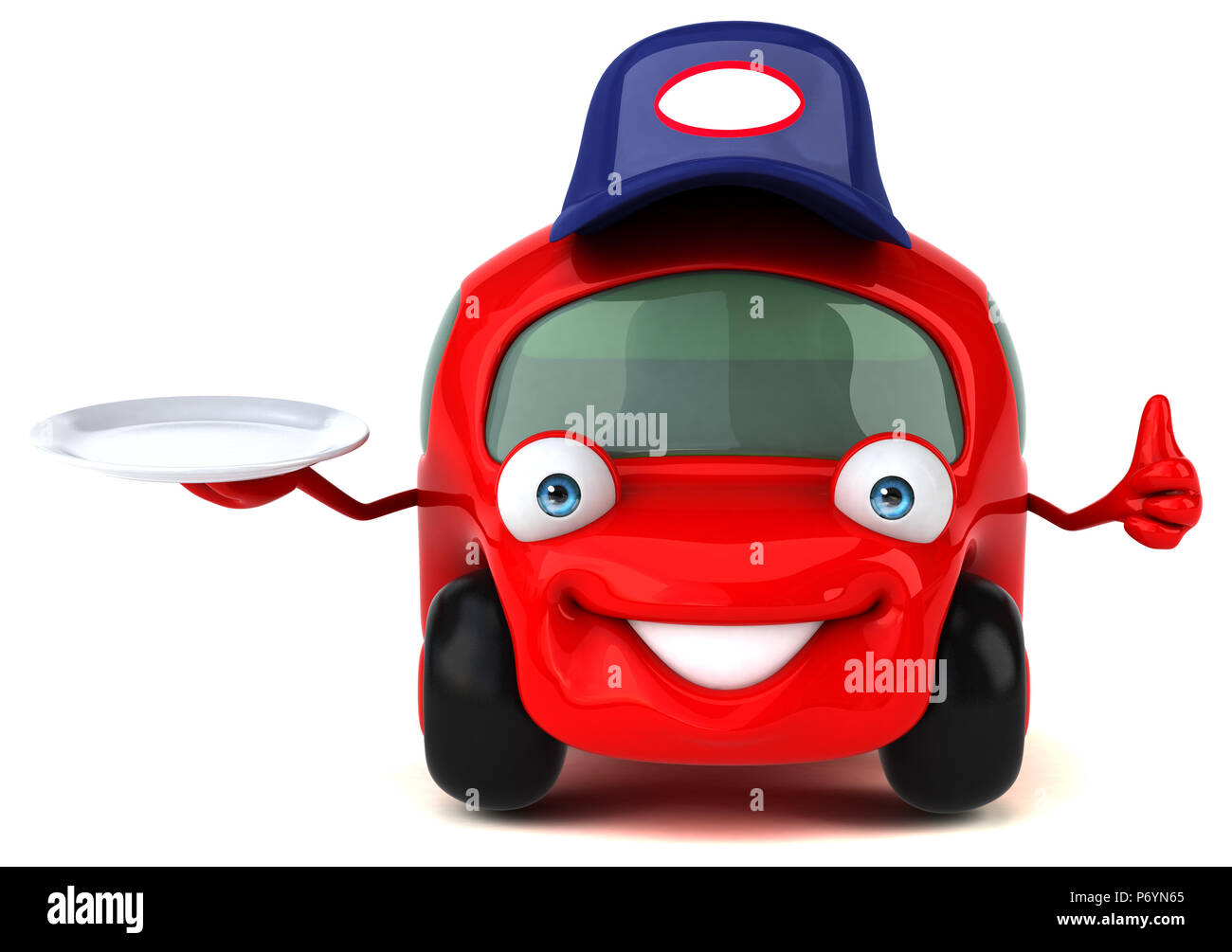 Fun car - 3D Illustration Stock Photo - Alamy