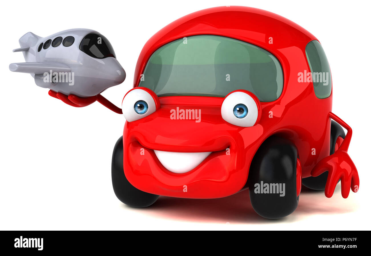 Fun car - 3D Illustration Stock Photo - Alamy