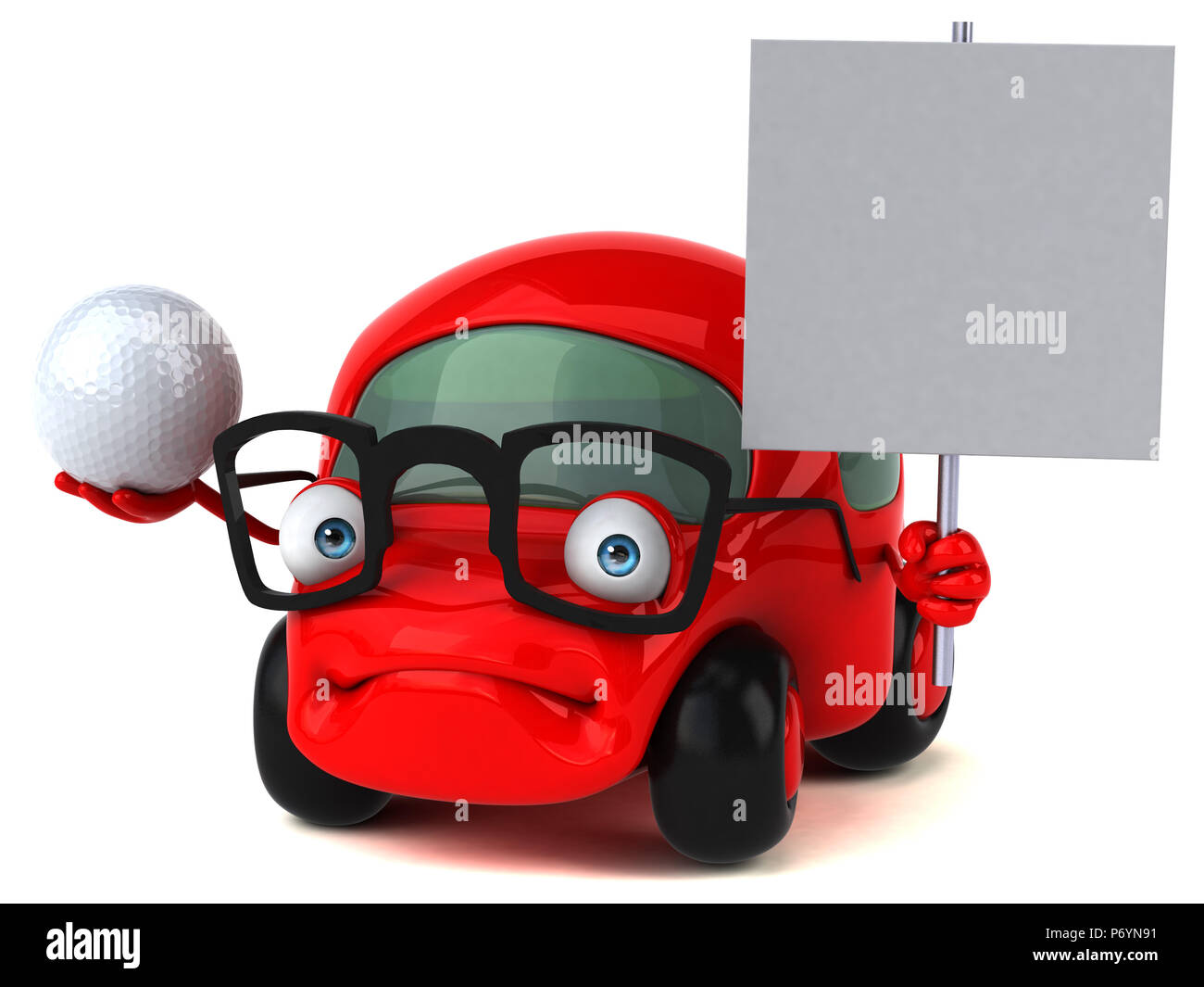 Fun car - 3D Illustration Stock Photo - Alamy