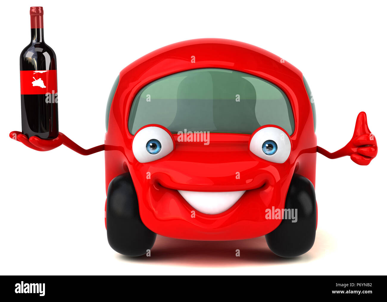 Fun car - 3D Illustration Stock Photo - Alamy