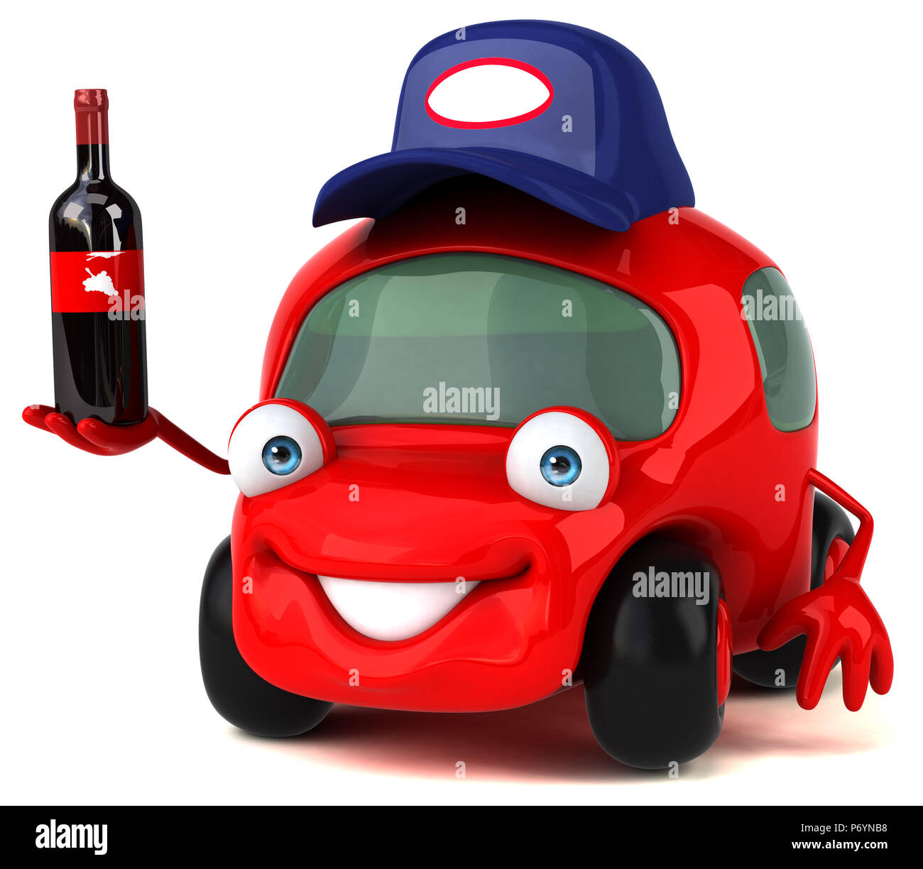 Fun car - 3D Illustration Stock Photo - Alamy