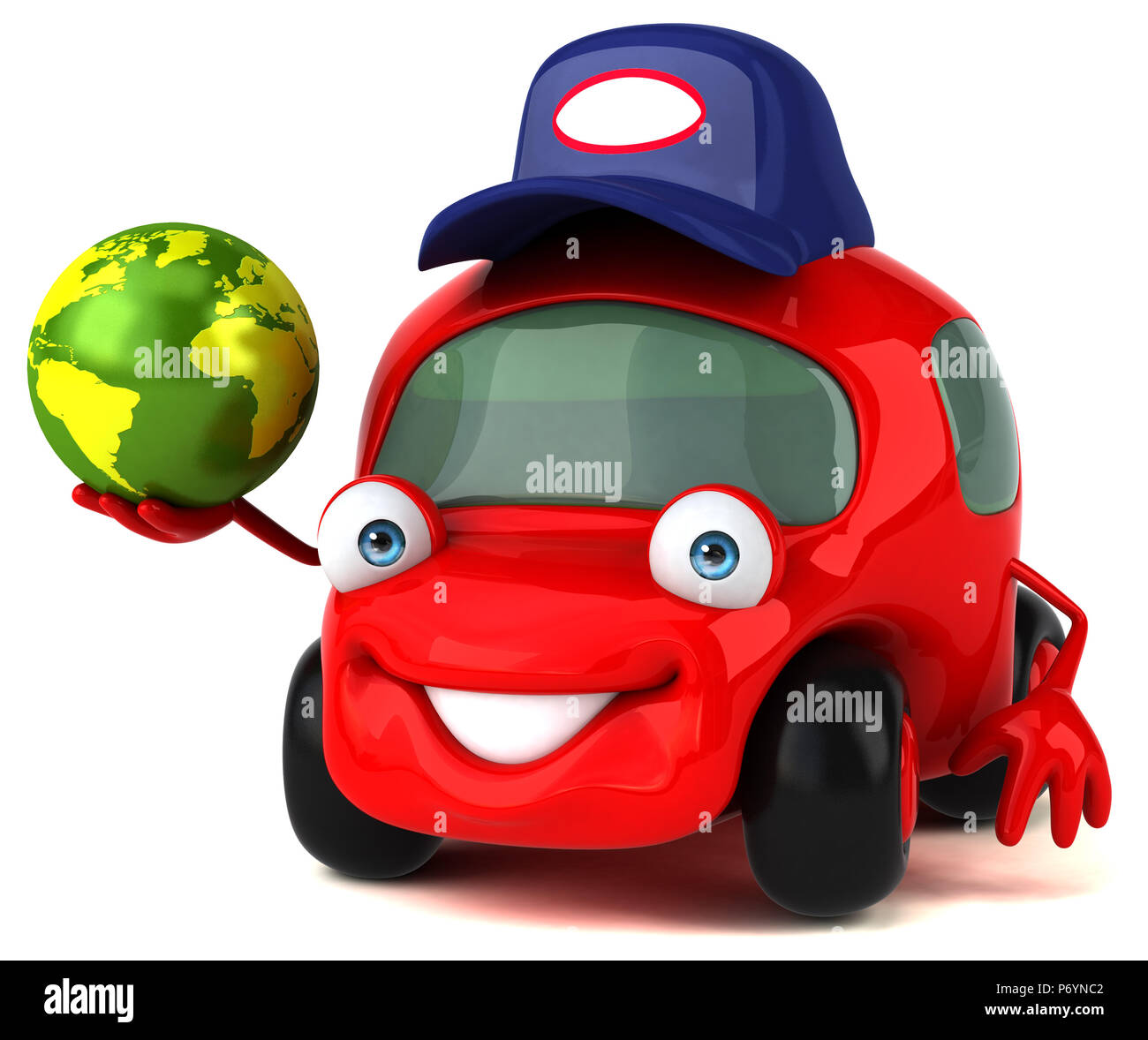 Fun car - 3D Illustration Stock Photo - Alamy