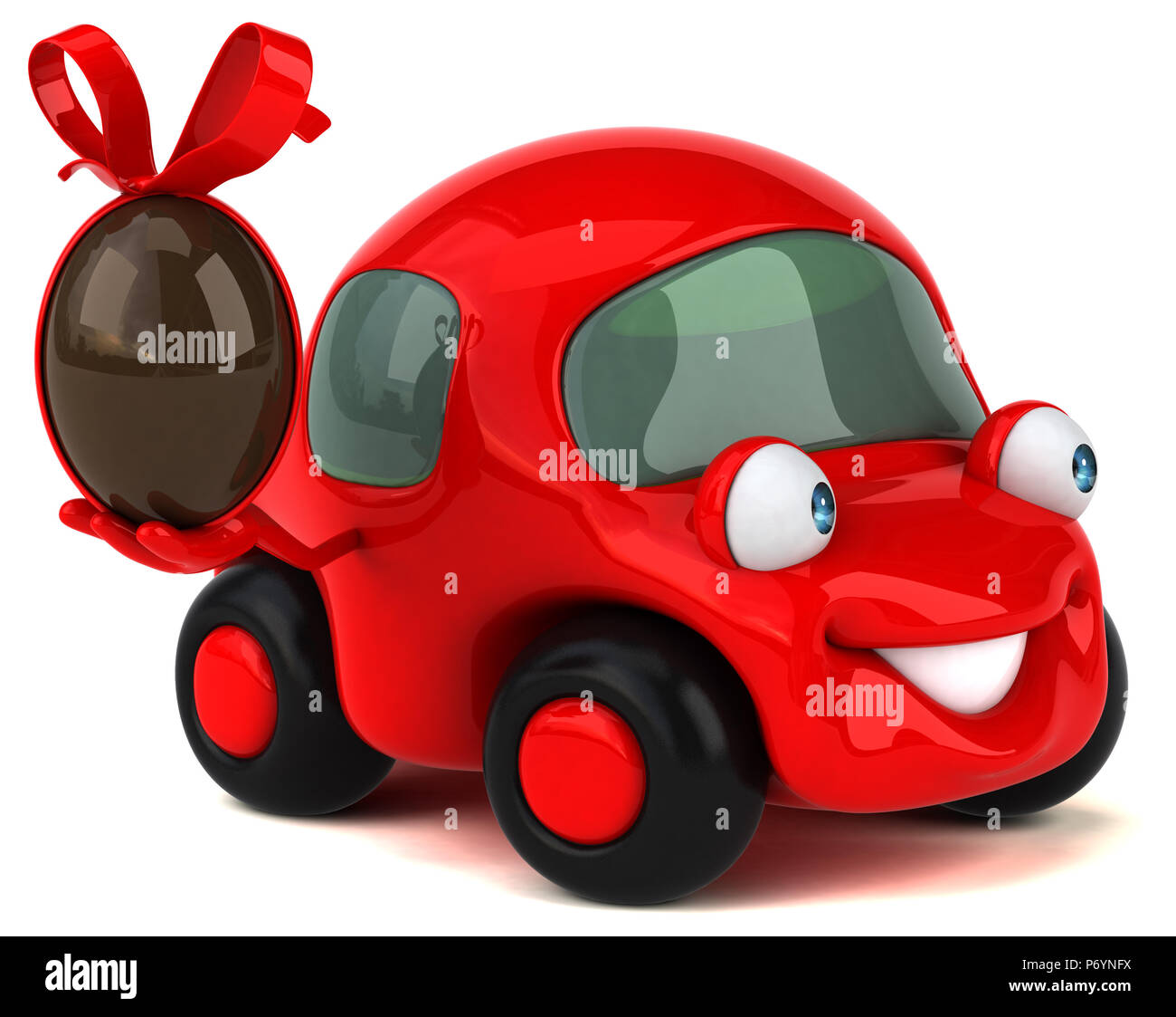 Fun car - 3D Illustration Stock Photo - Alamy
