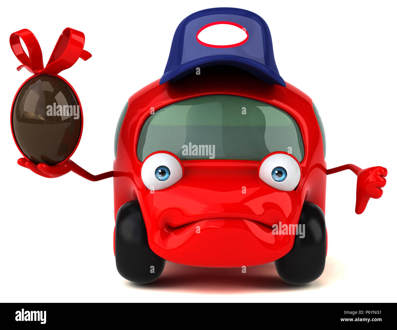Fun car - 3D Illustration Stock Photo - Alamy