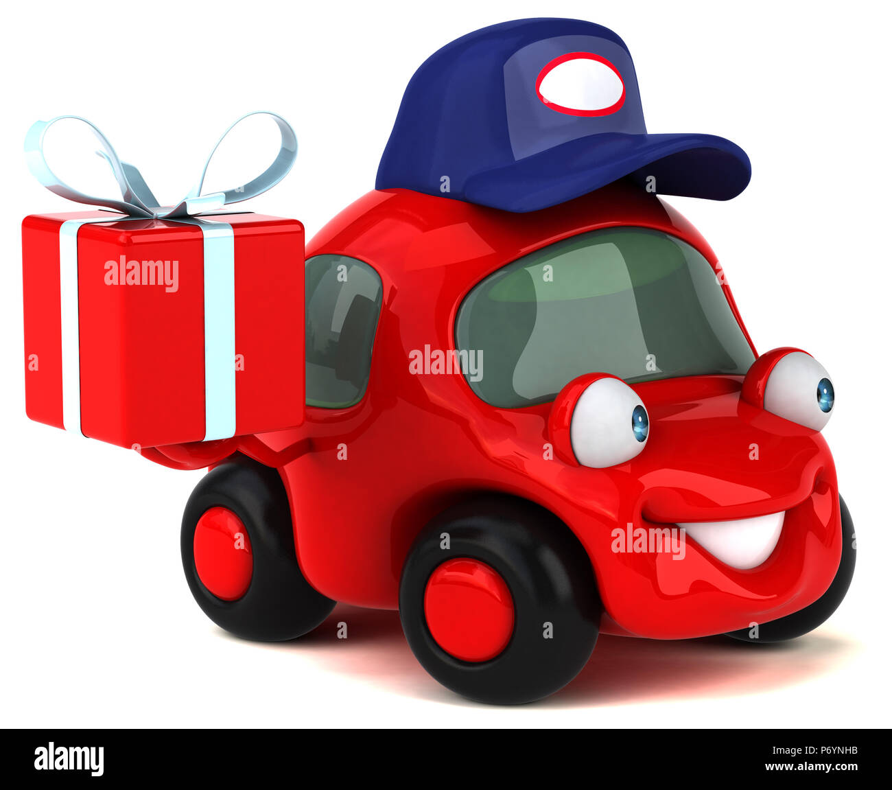 Fun car - 3D Illustration Stock Photo - Alamy