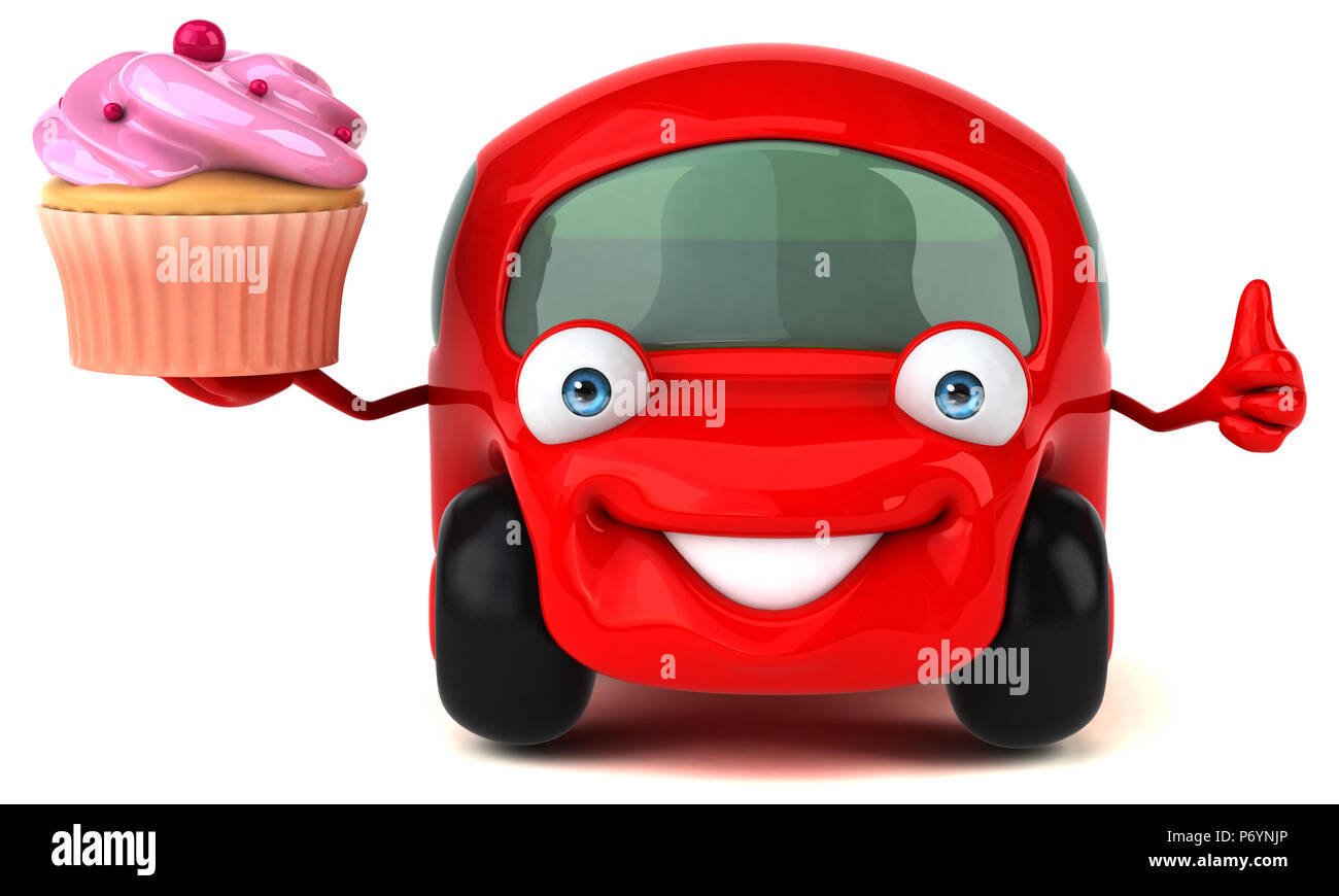 Fun car - 3D Illustration Stock Photo - Alamy