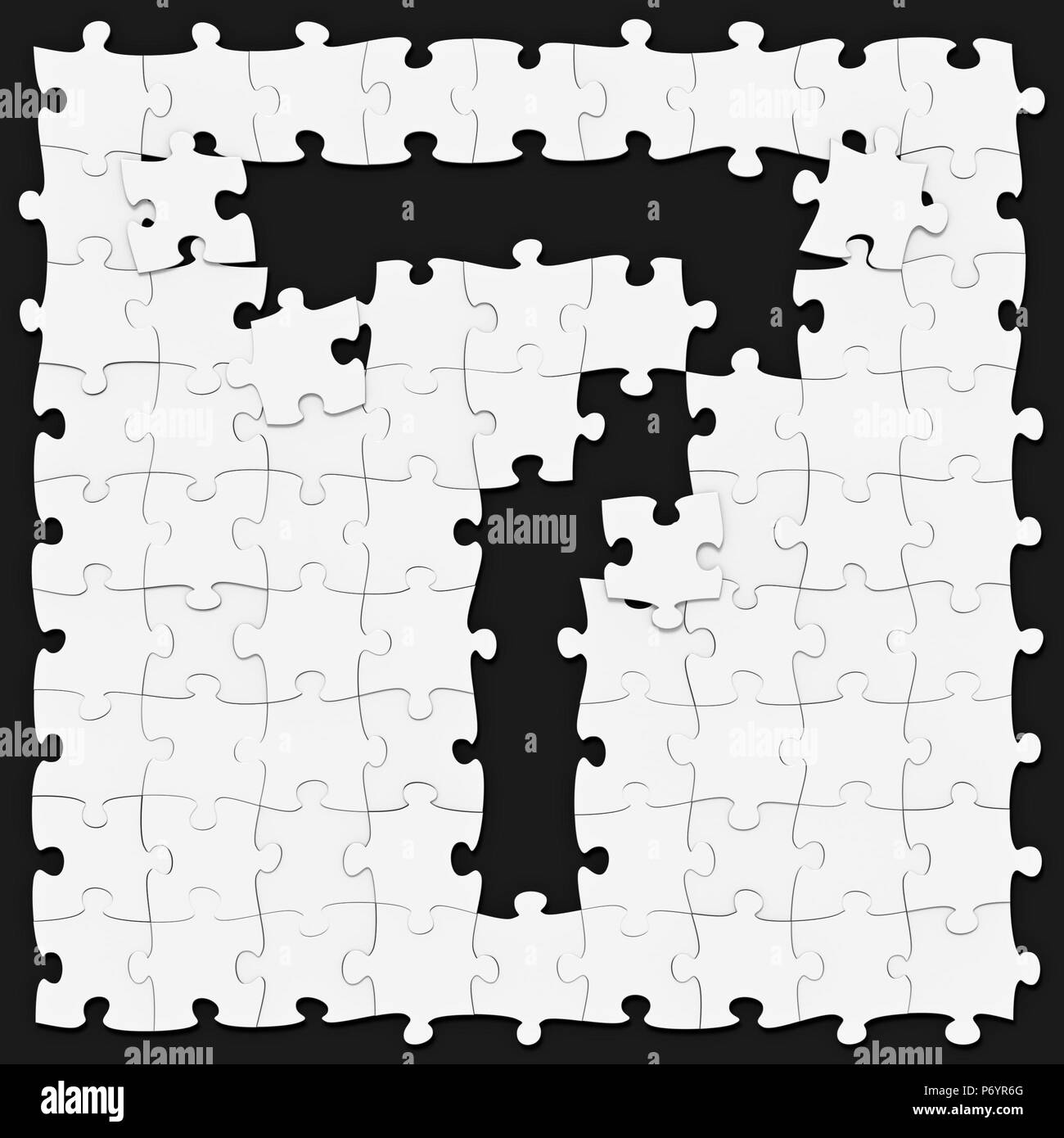 Number puzzle Black and White Stock Photos & Images - Alamy