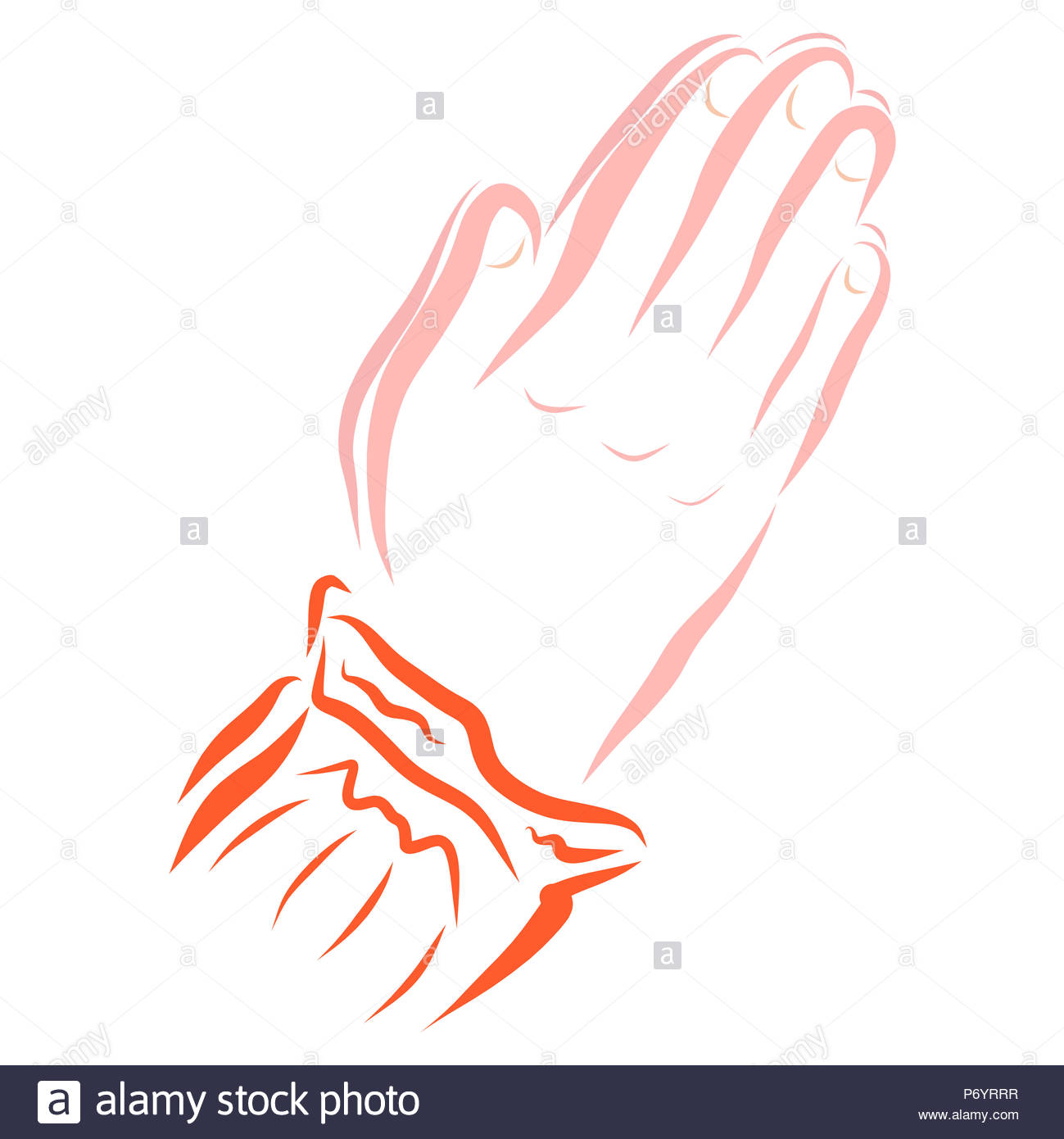 Hands Prayer Illustration Stock Photos & Hands Prayer Illustration ...