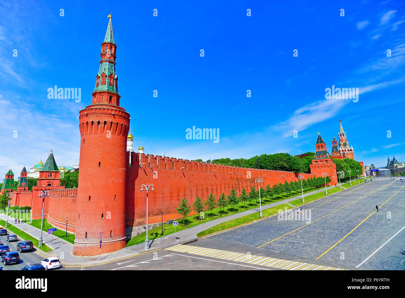 View of Kremlin and Red Square in summer in Moscow, Russia Stock Photo ...