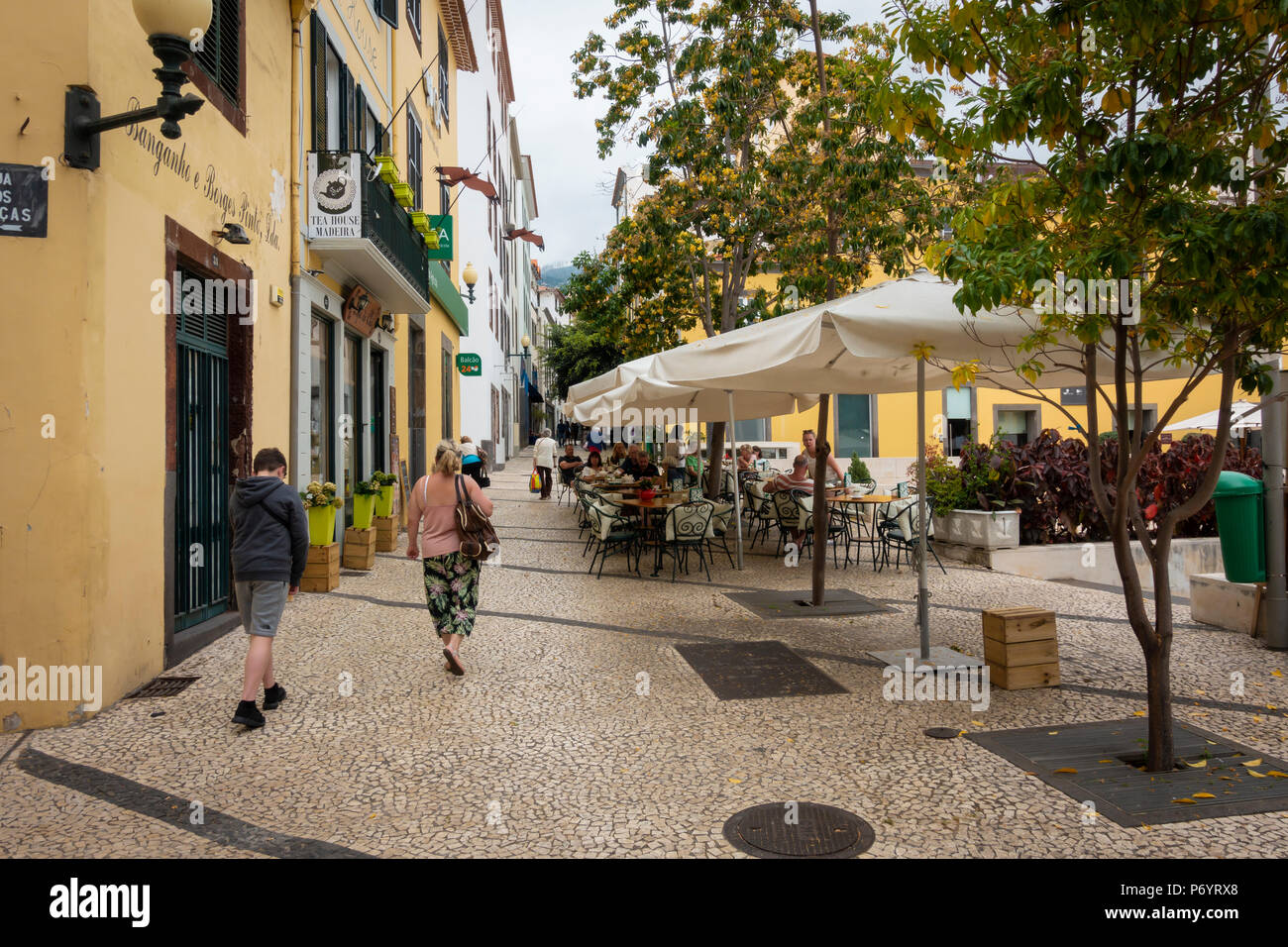 Streets in the Old Town of Funchal, Madeira, Portugal Stock Photo - Alamy