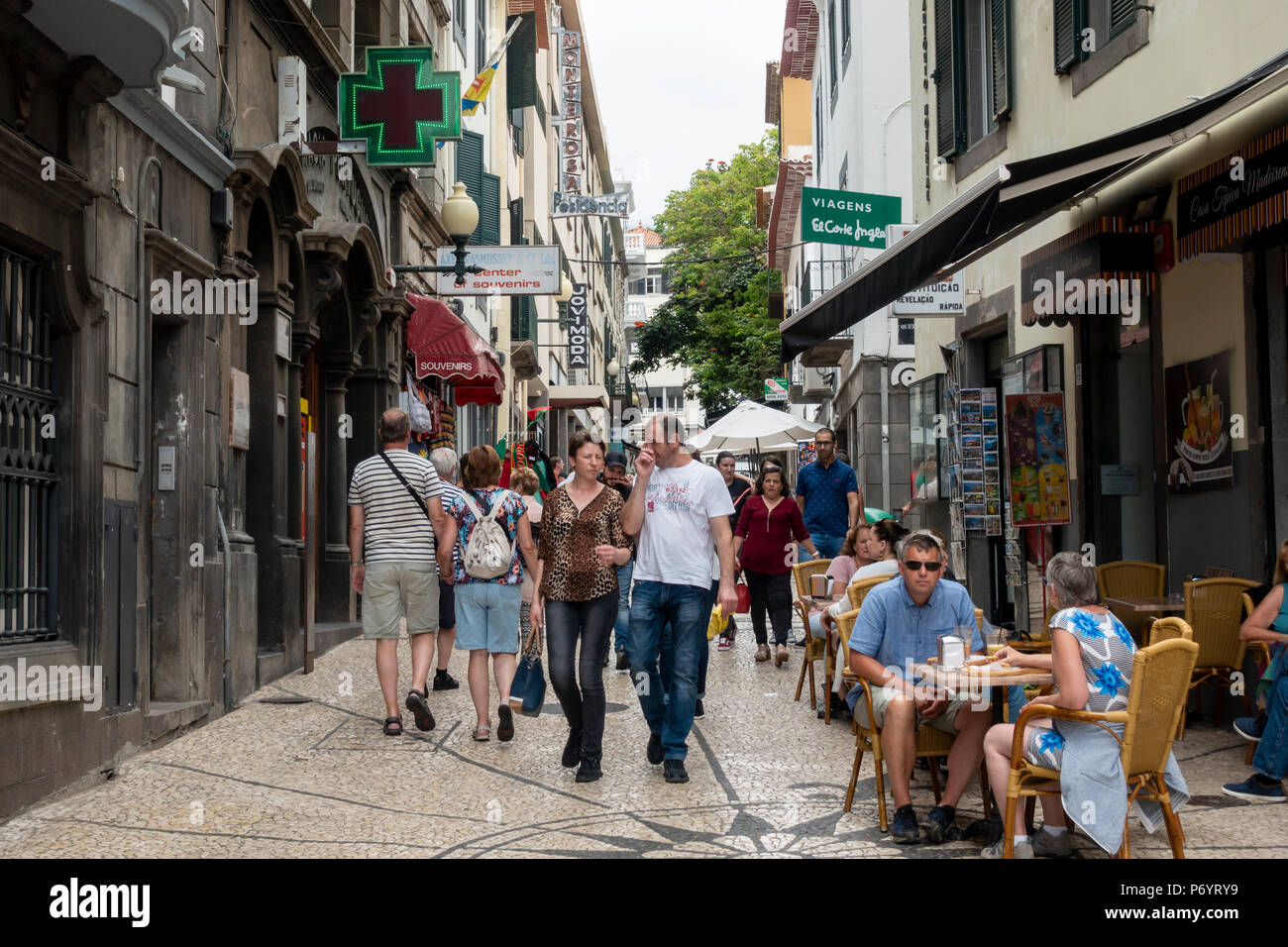 Streets in the Old Town of Funchal, Madeira, Portugal Stock Photo - Alamy