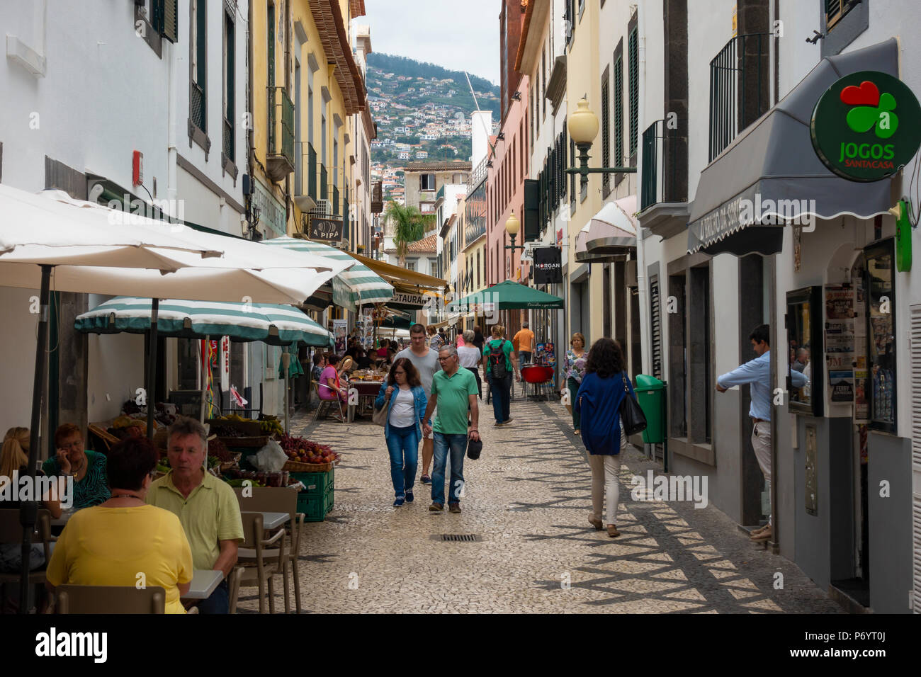 Streets in the Old Town of Funchal, Madeira, Portugal Stock Photo - Alamy