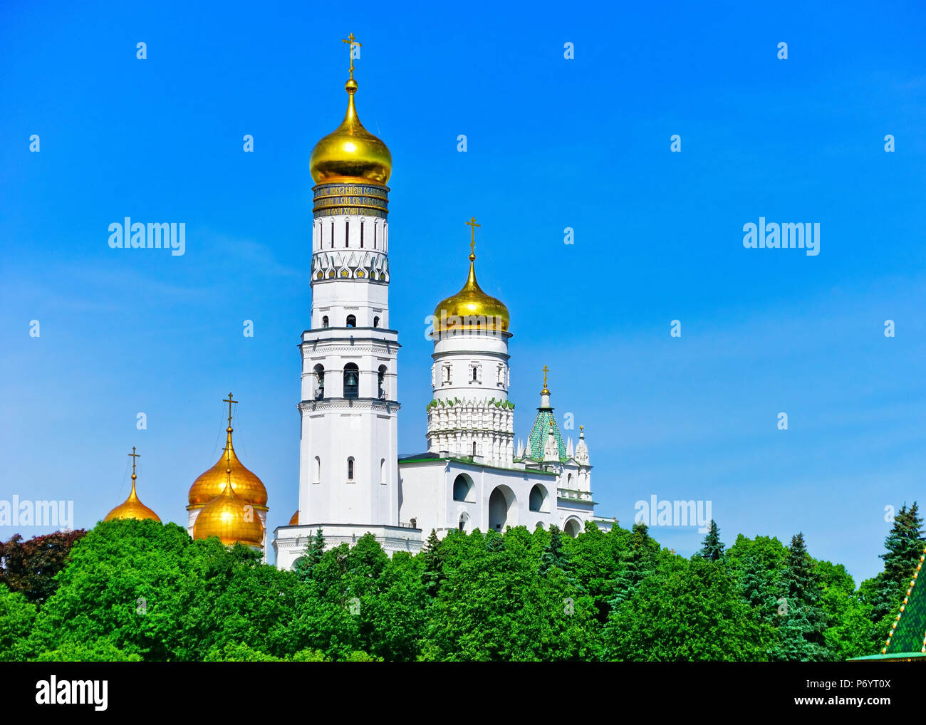 View of Ivan the Great Bell Tower at Kremlin in Moscow, Russia Stock ...
