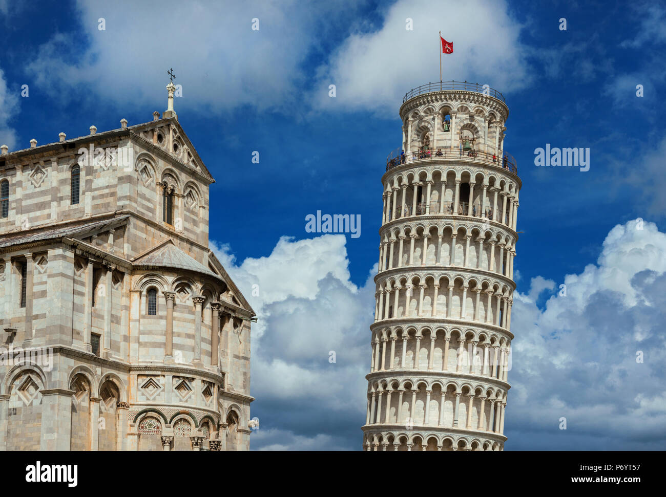 Square of Miracles landmarks: Pisa Cathedral and the famous Leaning ...