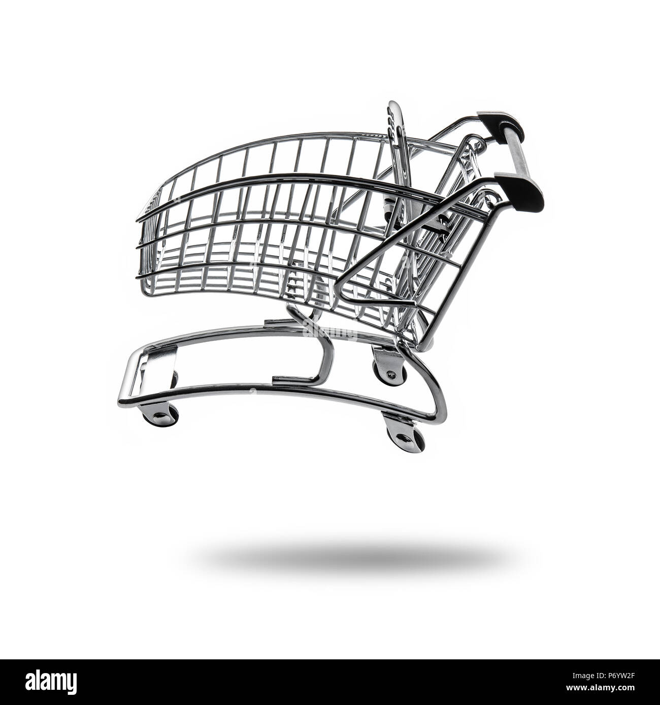 Empty shopping cart at full speed Stock Photo - Alamy