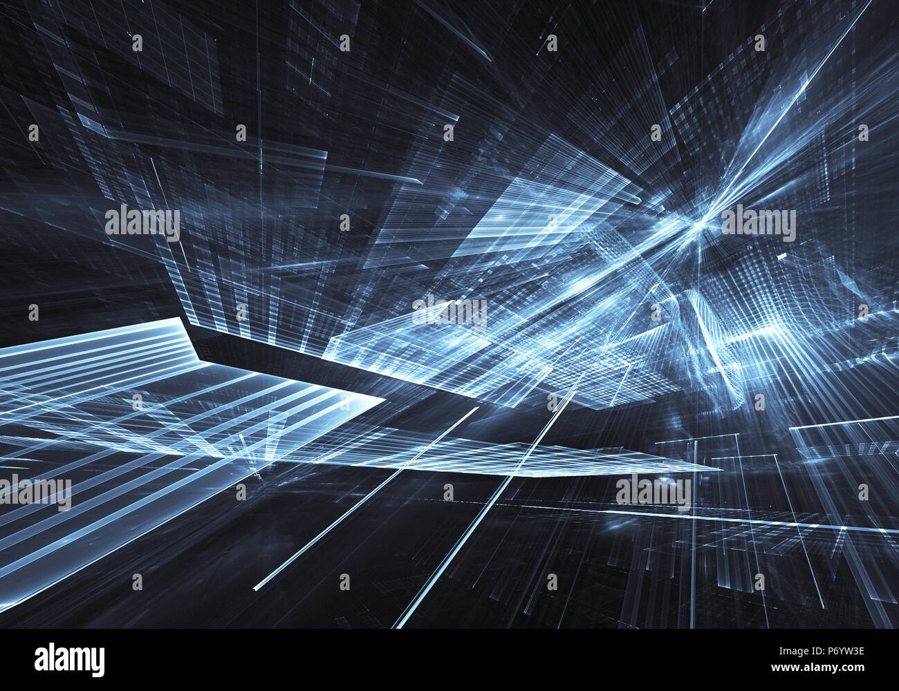 Computer generated abstract tehnology image. Three-dimensional 3D ...