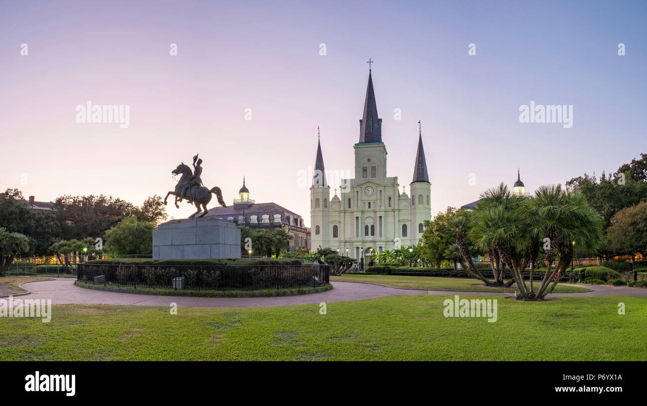 United States, Louisiana, New Orleans, French Quarter. Jackson Square ...