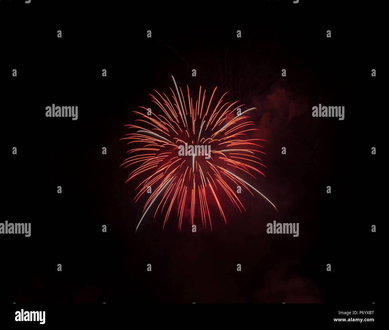 Fireworks on Black Background Stock Photo - Alamy