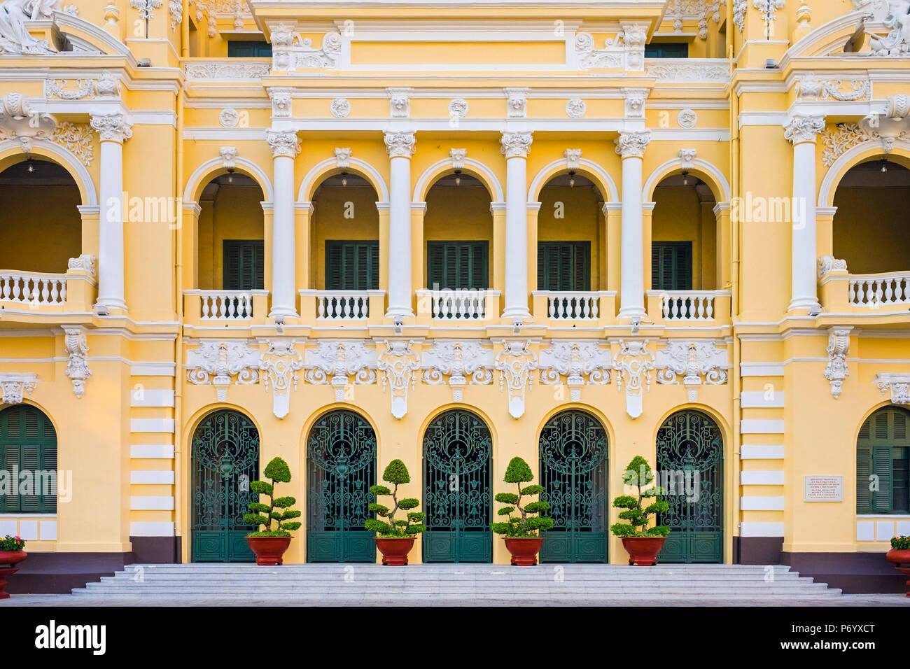 Colonial facade of Ho Chi Minh City Hall (Ho Chi Minh City People's ...