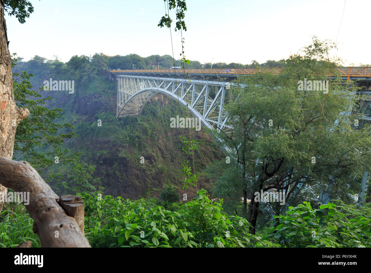 Zimbabwe, Victoria Falls, Victoria Falls Bridge linking Zambia with ...