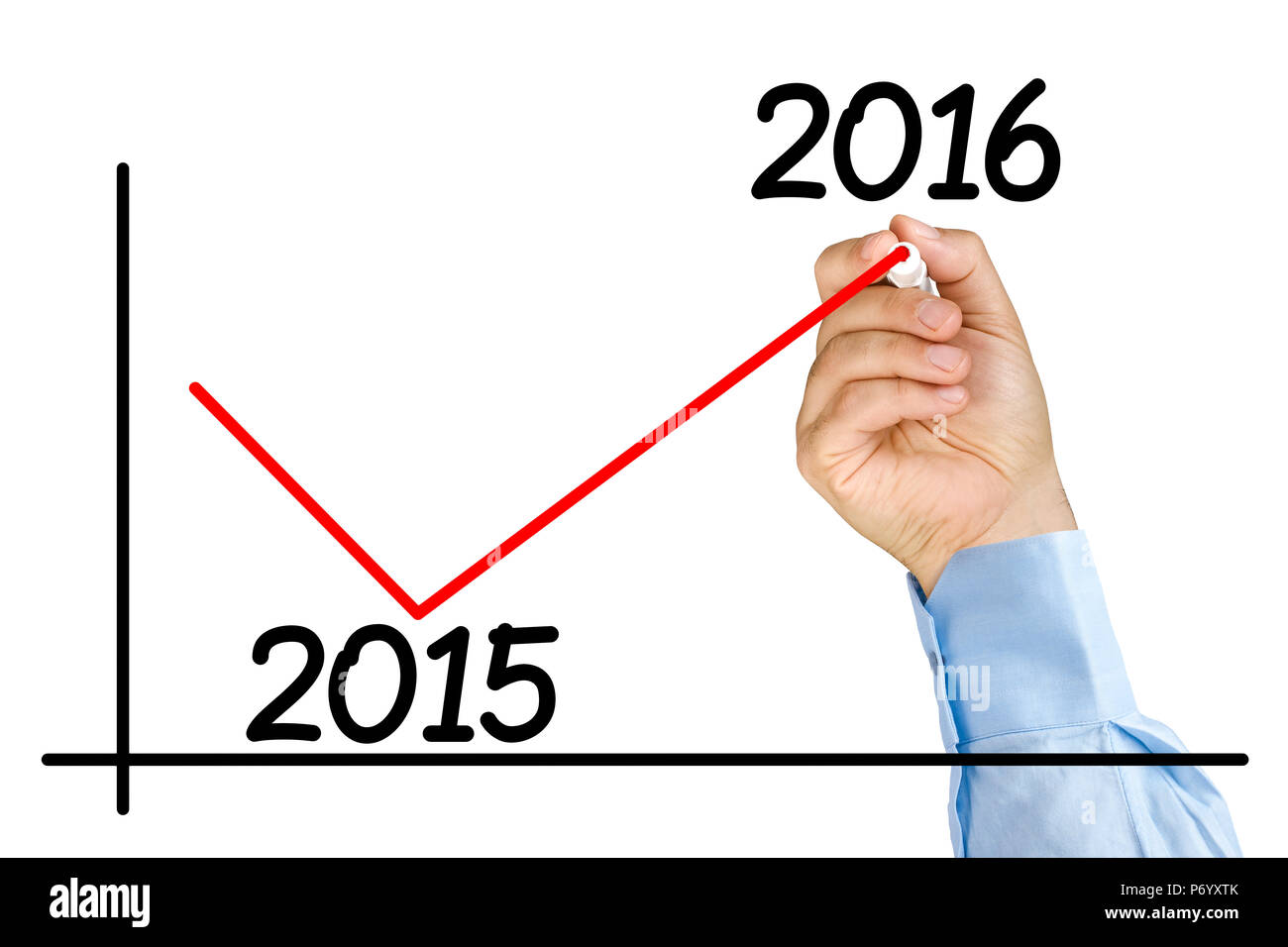 Hand drawing goals graph hi-res stock photography and images - Alamy