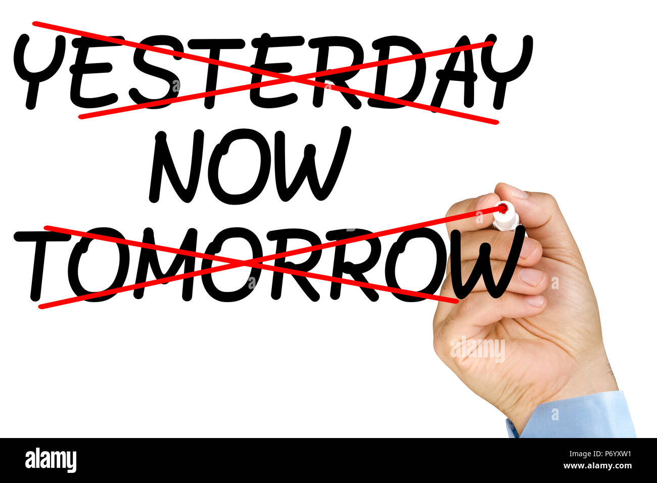 Time now concept text Cut Out Stock Images & Pictures - Alamy
