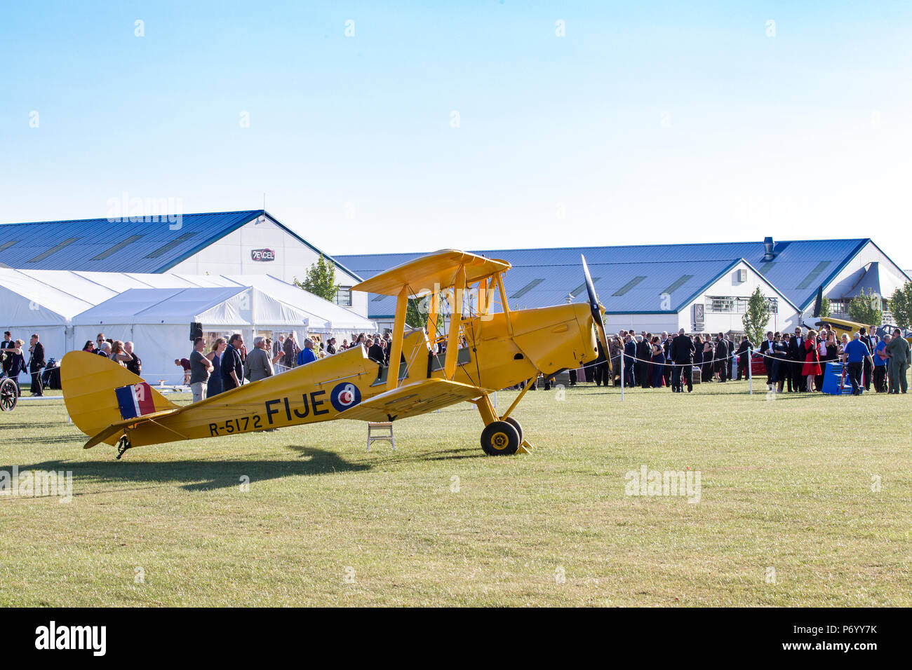 DH82 Tiger Moth static at The Blades Summer Ball, Sywell aerodeome ...