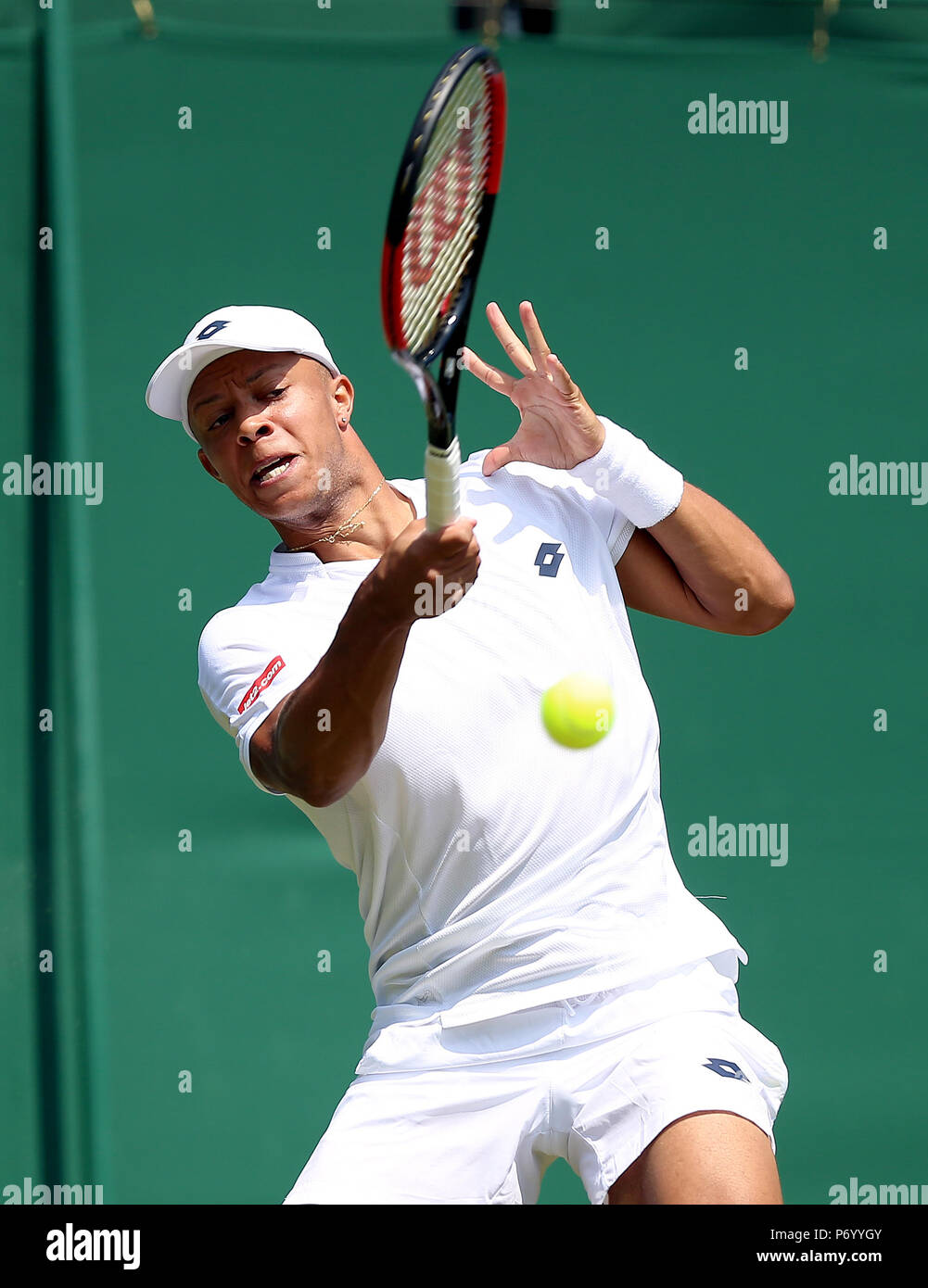Jay Clarke in action on day two of the Wimbledon Championships at the ...