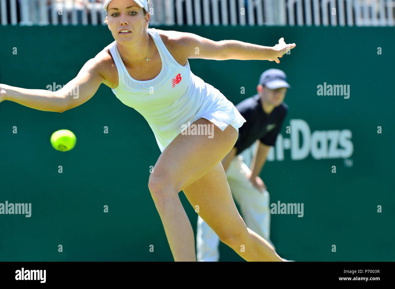 Danielle Collins (USA) playing at the Nature Valley International ...