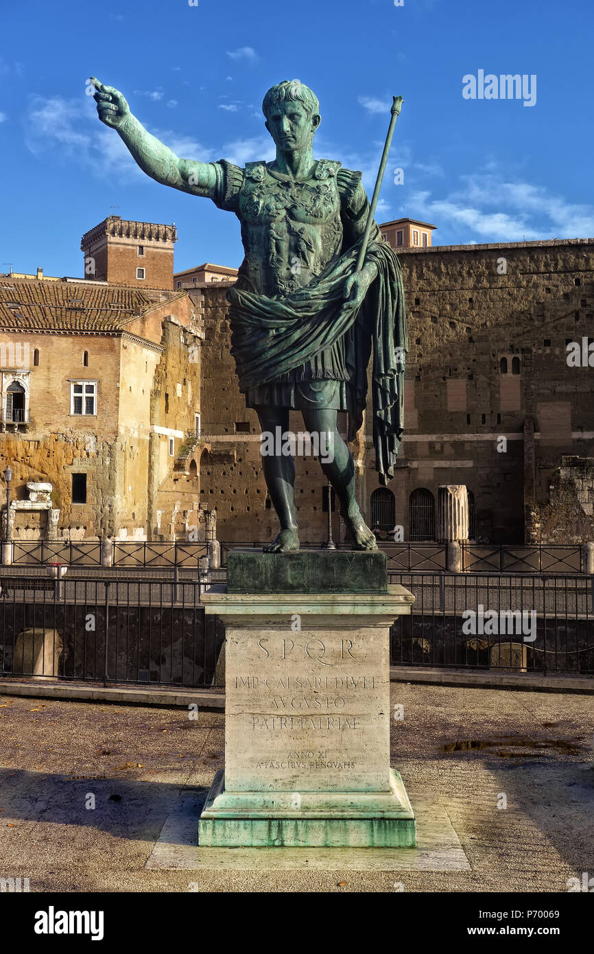 Statue of the first emperor of Rome, Augustus, located near his own ...