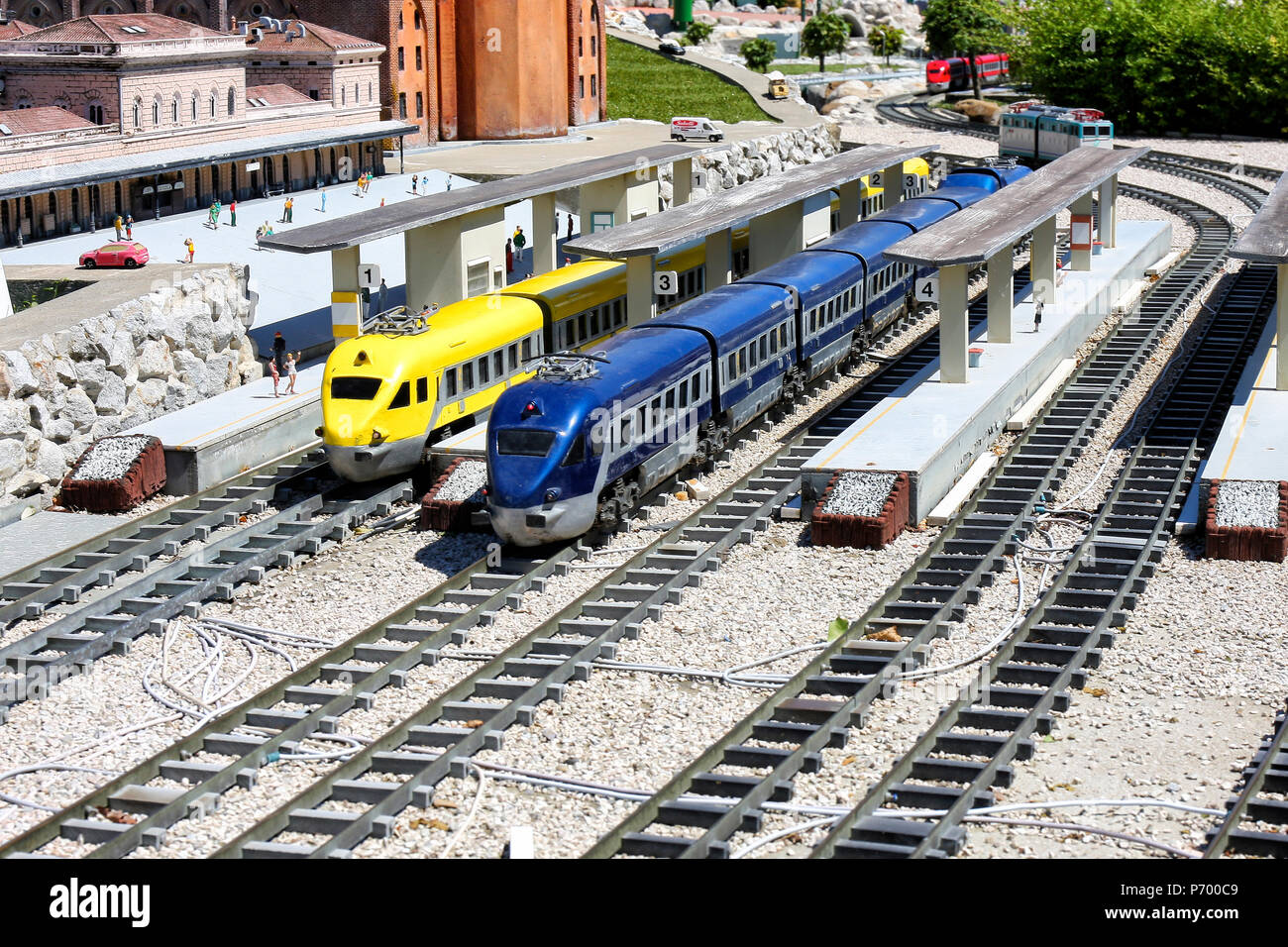 A Miniature of railway station Stock Photo - Alamy
