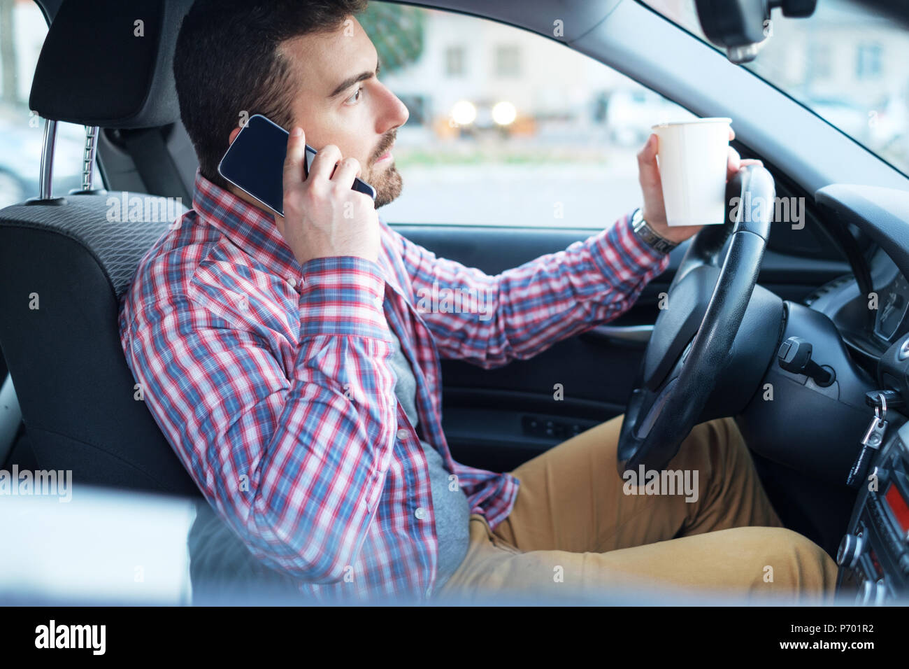 Guy driving talking hi-res stock photography and images - Alamy