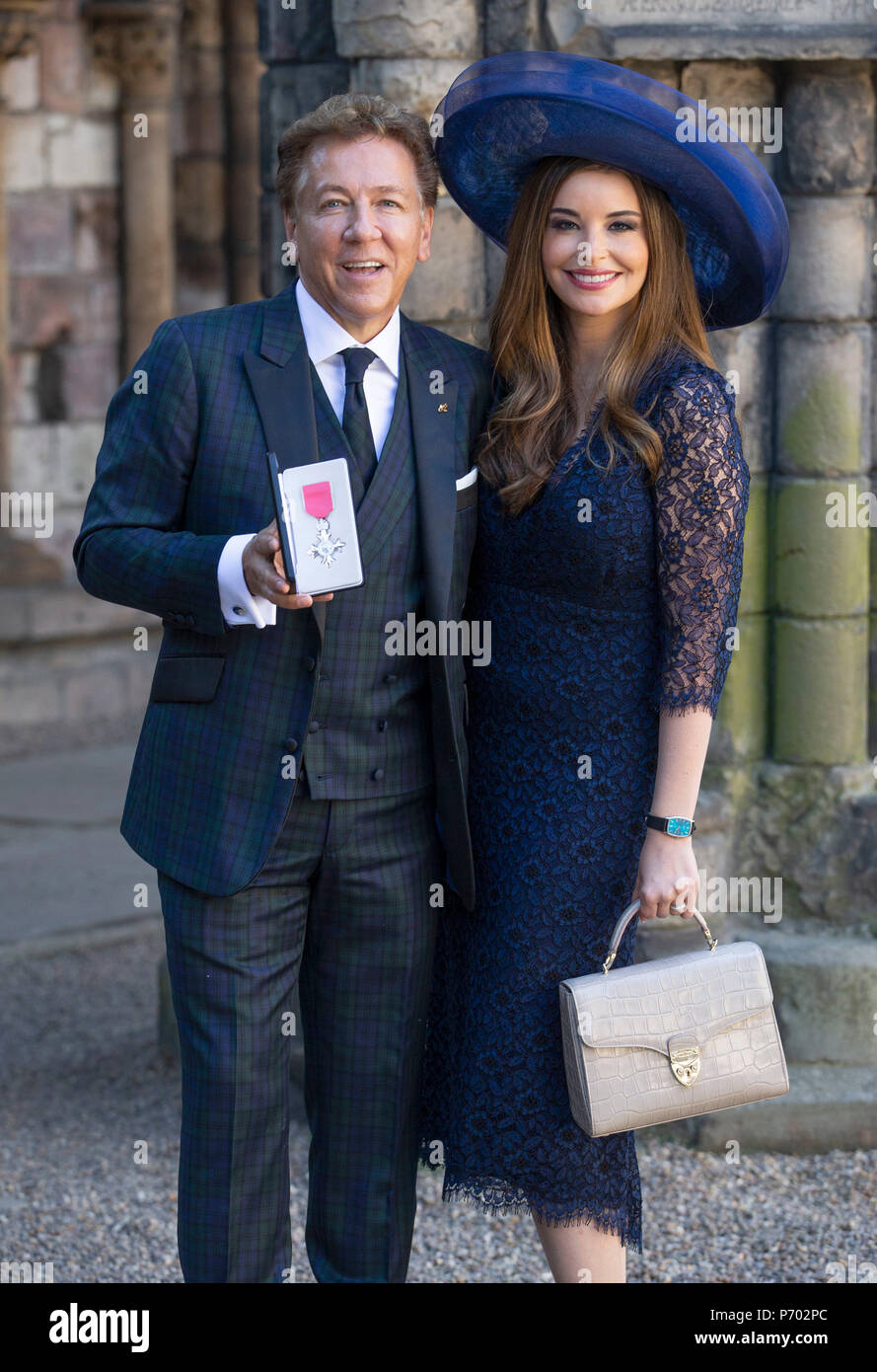 Television and radio presenter Ross King, with wife Brianna, after ...