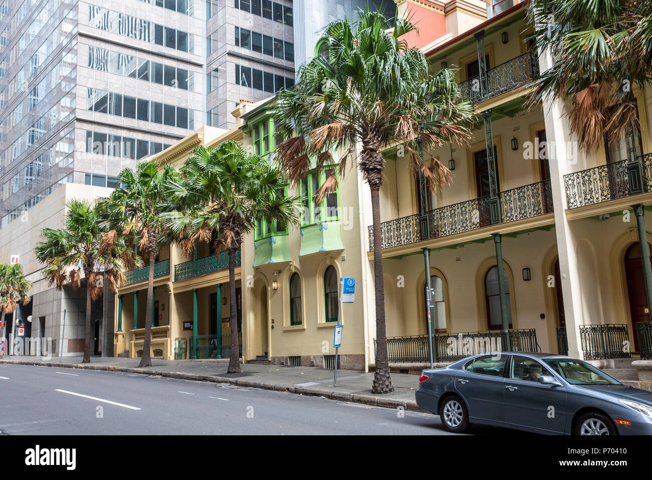 Victorian and colonial architecture in Phillip street in Sydney city ...