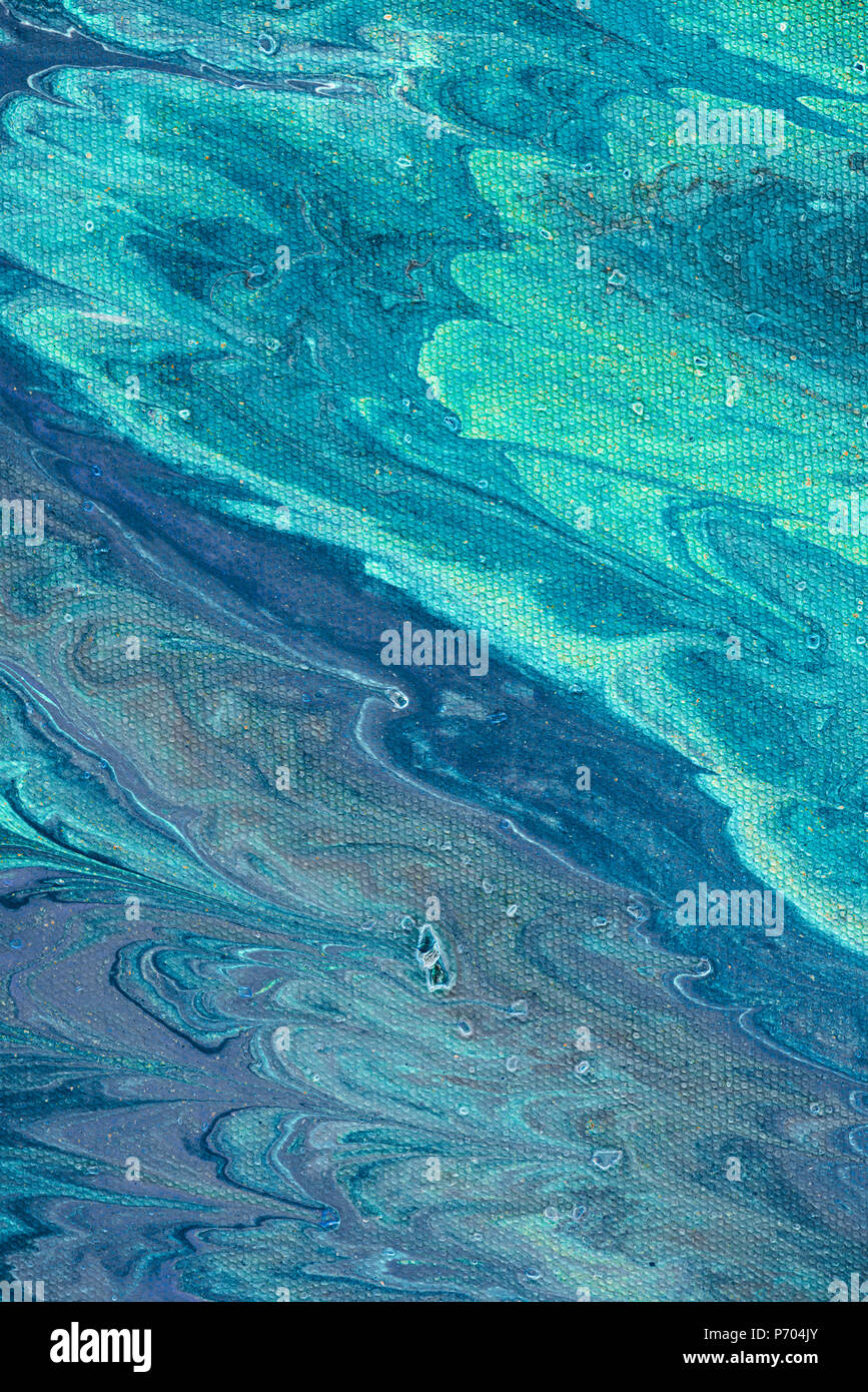 abstract background with blue oil paint Stock Photo - Alamy
