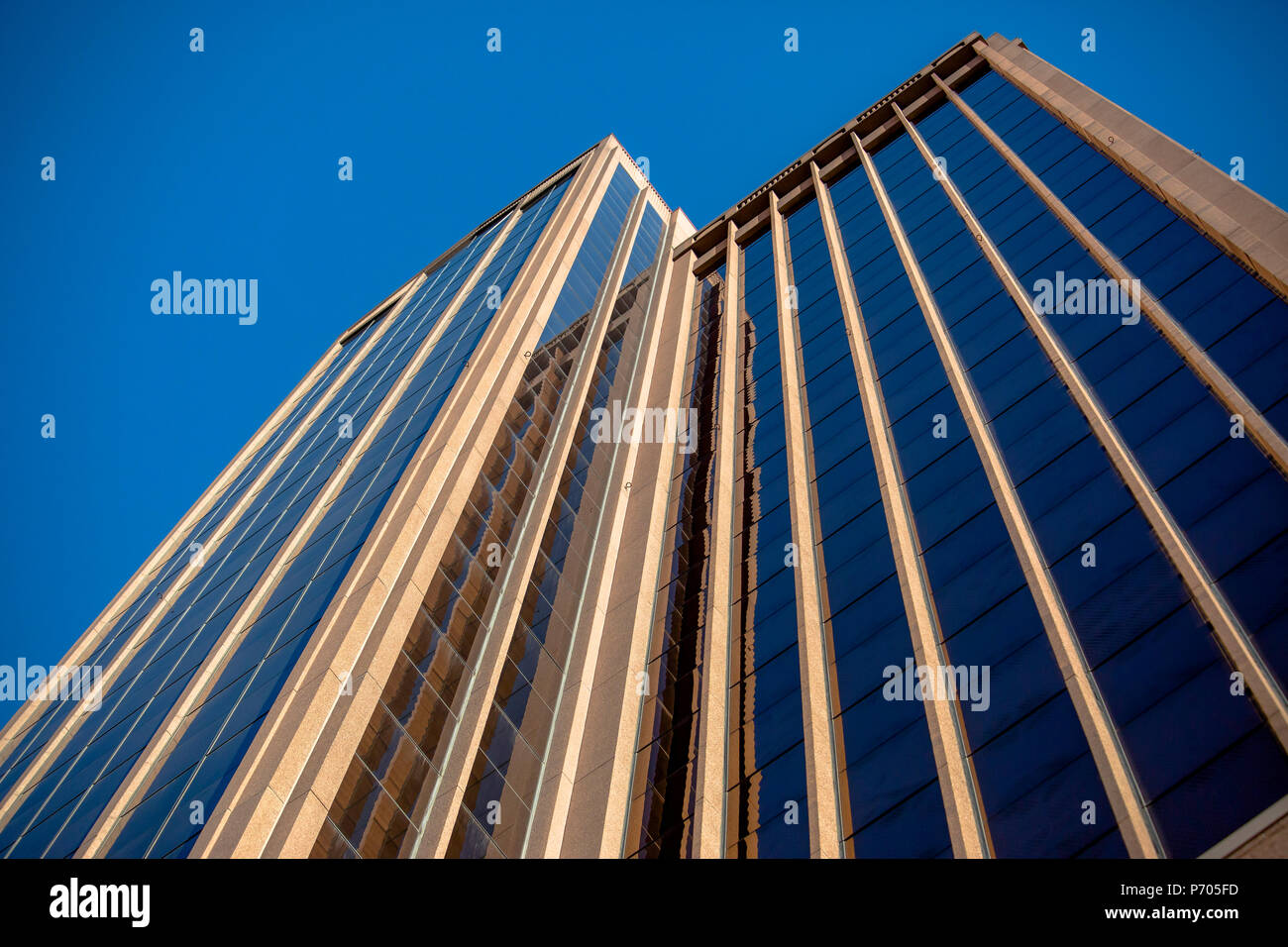 Skyscraper looking up in downtown Stock Photo - Alamy