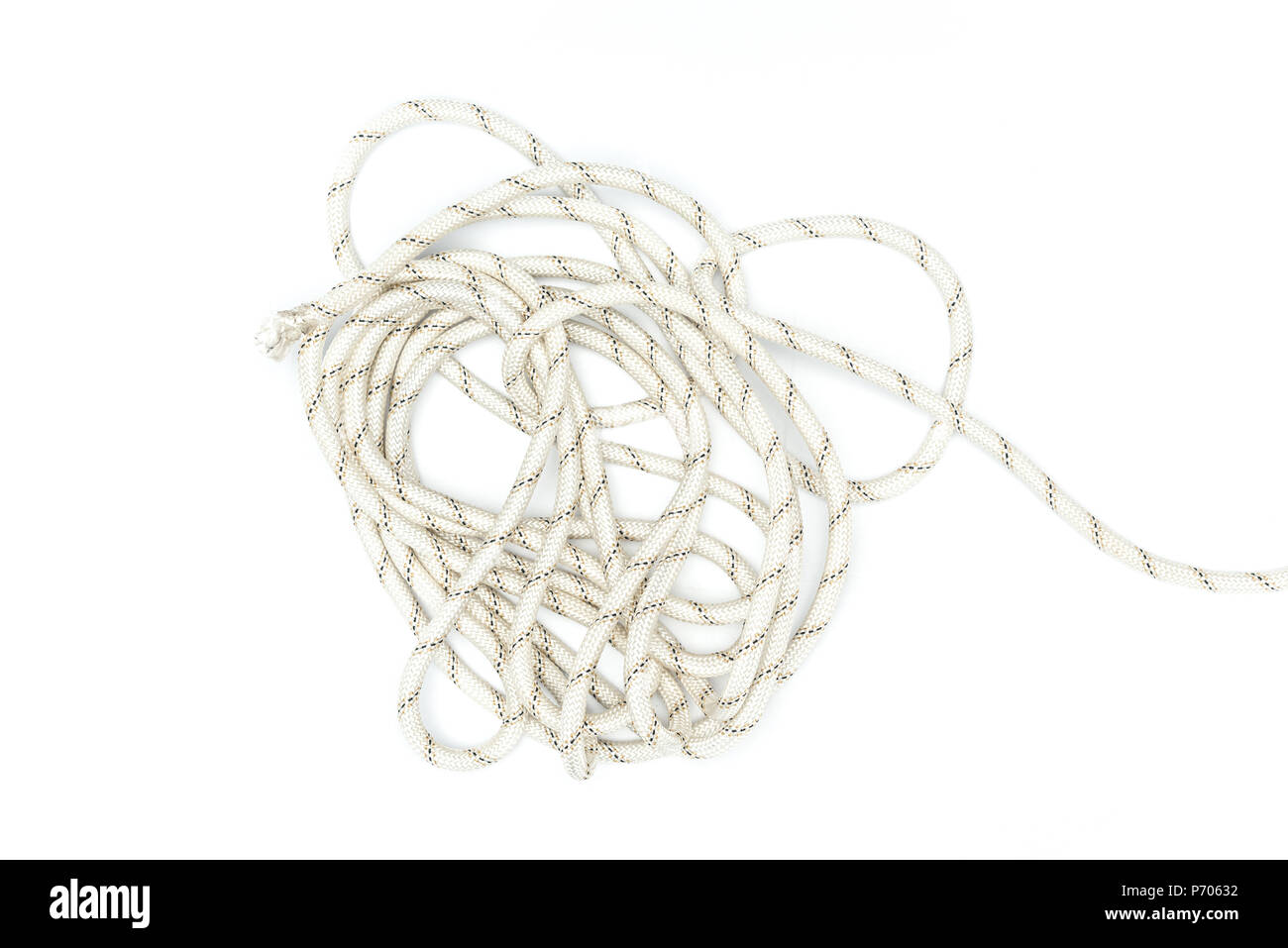 top view of white marine rope isolated on white Stock Photo - Alamy
