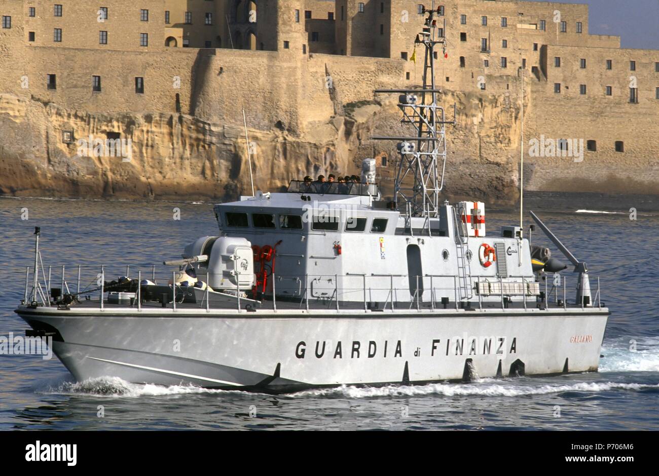 Italian finance police, "Bigliani" class patrol boat navigating in the ...