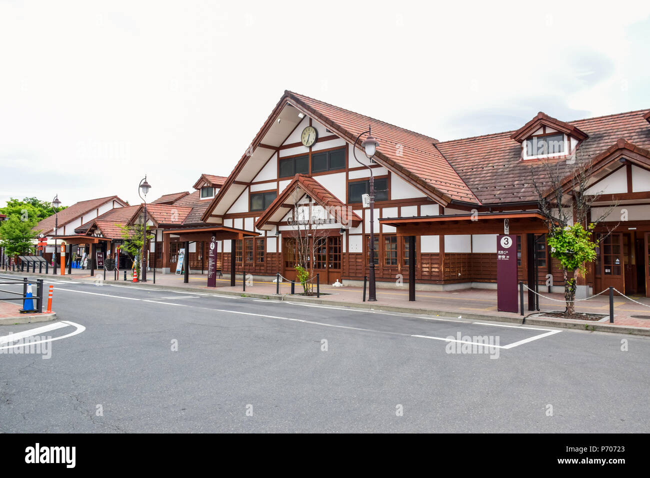 Kawaguchiko Station, a railway station on the Fujikyuko Line in ...