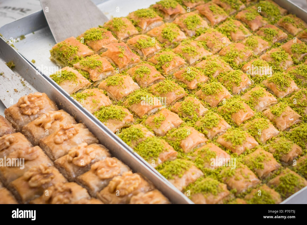Baklava , sweet dessert pastry - turkish food Stock Photo - Alamy