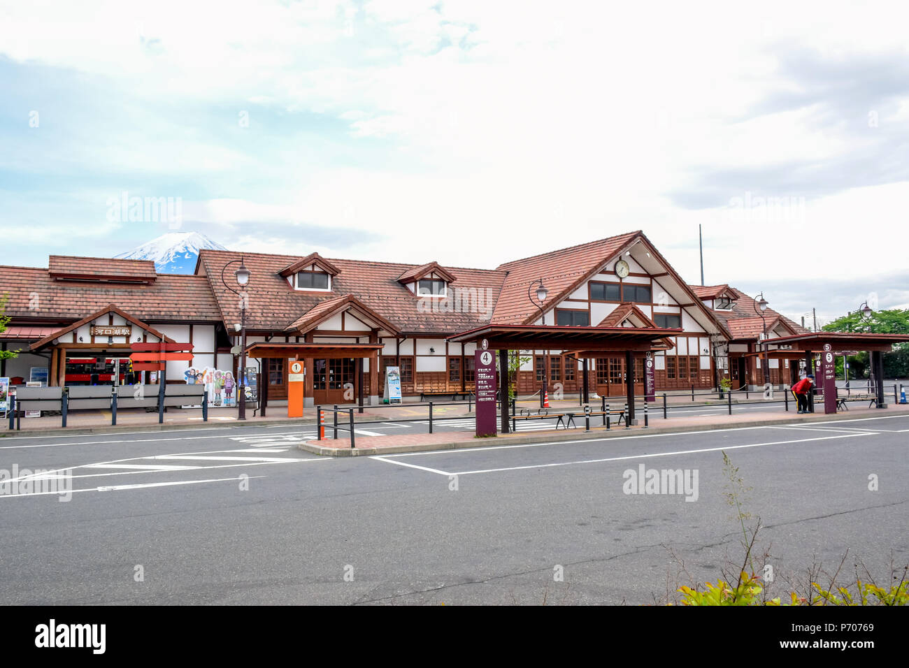 Kawaguchiko Station, a railway station on the Fujikyuko Line in ...