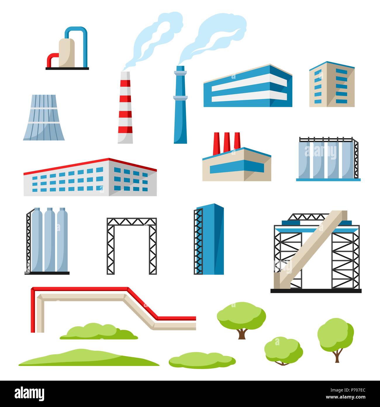 Industrial factory manufacturing plant Stock Vector Images - Alamy