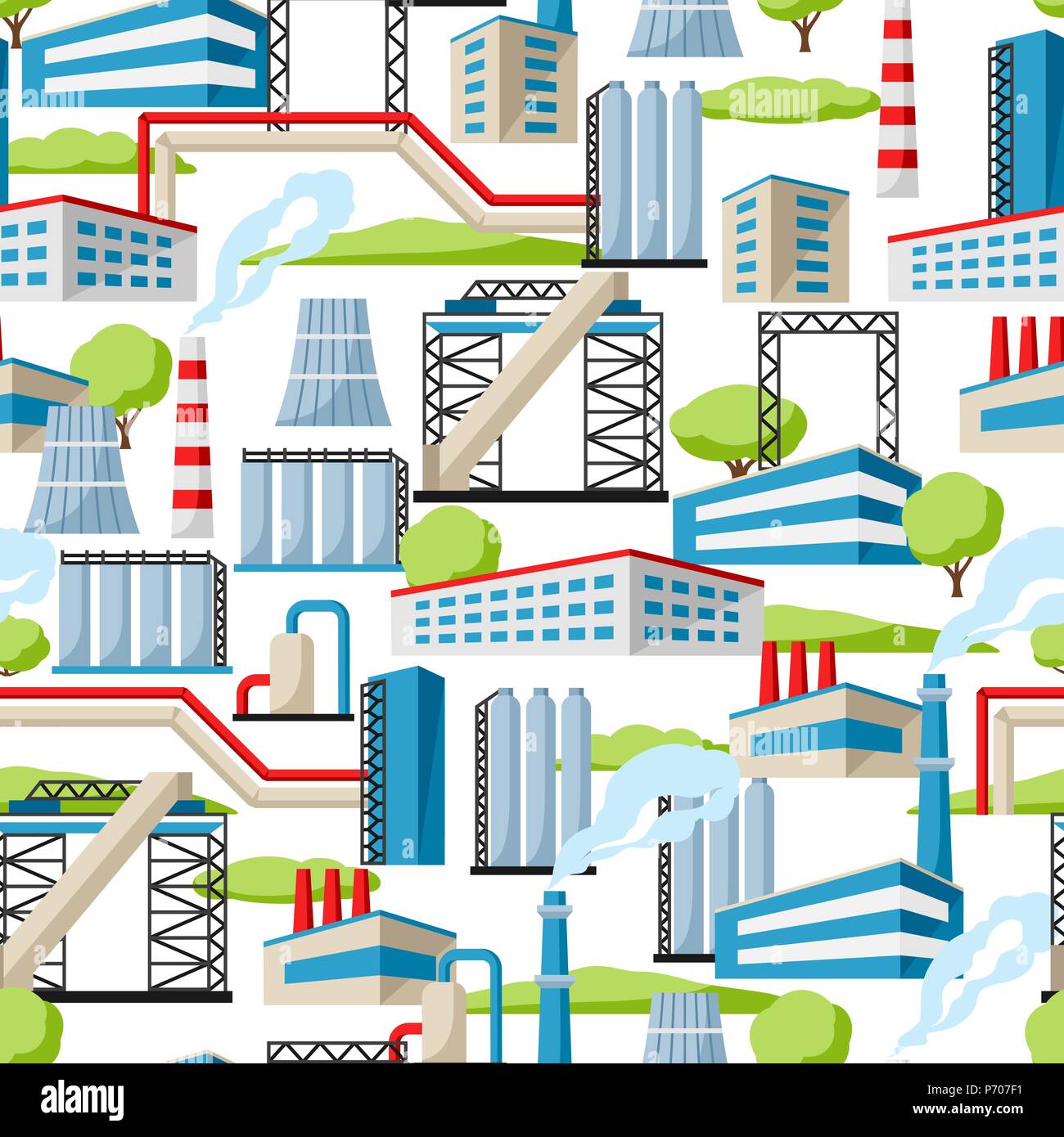 Industrial factory seamless pattern Stock Vector Image & Art - Alamy