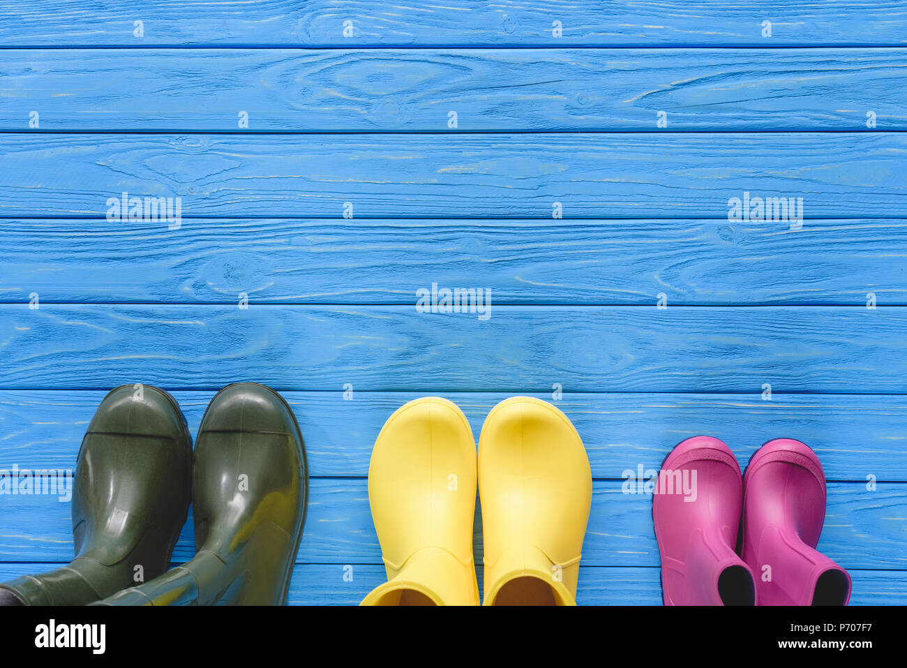 Row Rubber Boots High Resolution Stock Photography and Images - Alamy